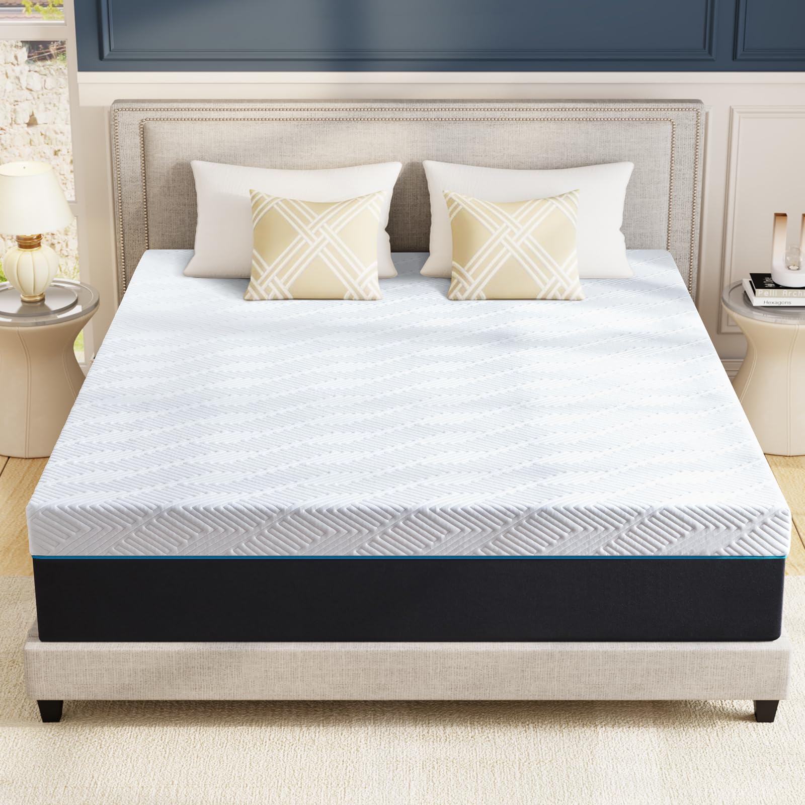 Amazon.com: Twolike King Size Mattress,12-Inch King Foam Mattress in ...