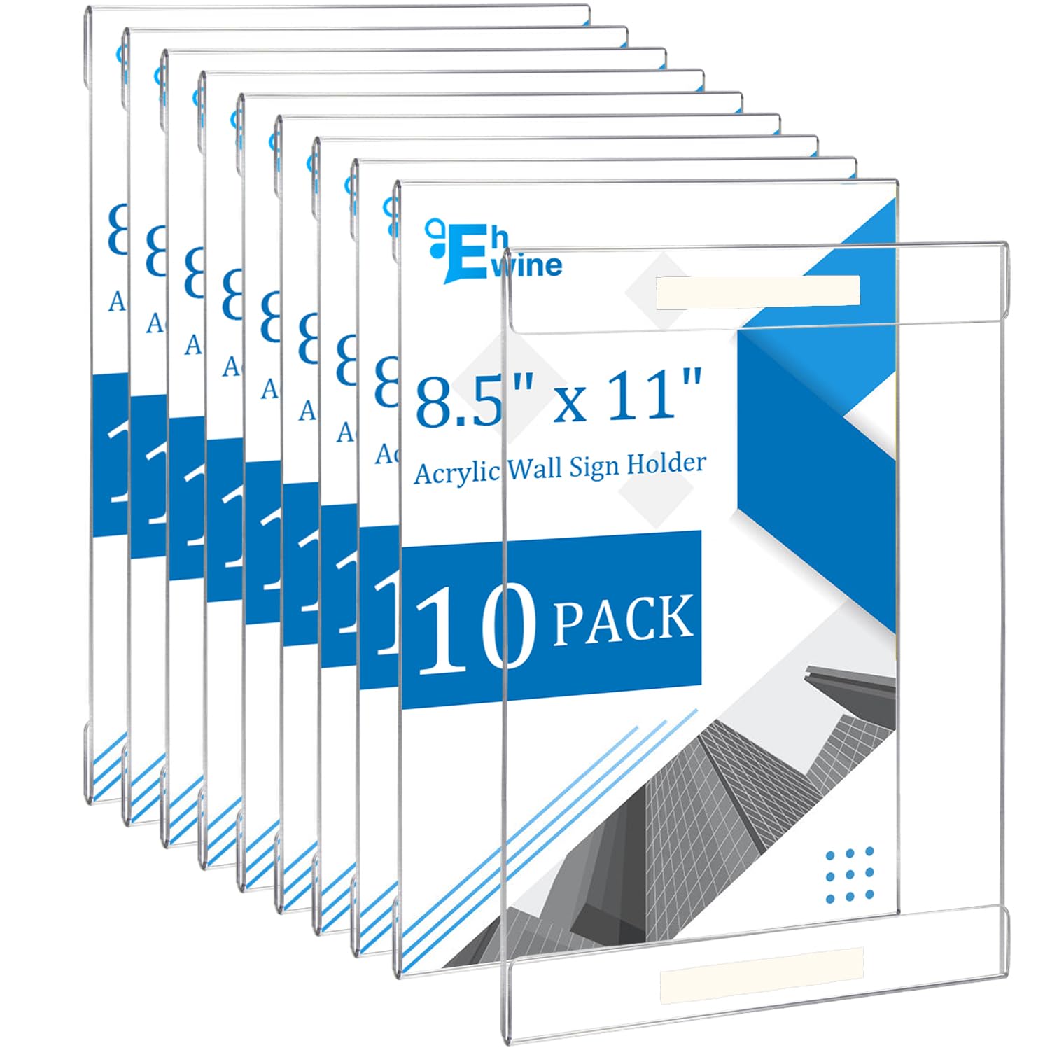 Ehwine10 Pack 8 5x11 Wall Mount Acrylic Sign Holder Wall | Desertcart INDIA