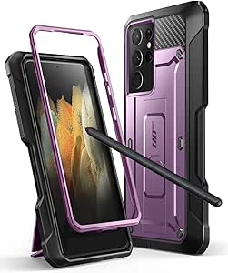 Amazon.com: SUPCASE for Samsung Galaxy S21 Ultra 5G Case with Satnd & Belt Clip (Unicorn Beetle ...