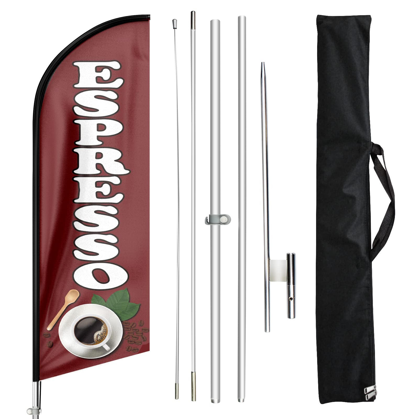 Amazon.com : FSFLAG Espresso Coffee Swooper Flag, Espresso Advertising ...