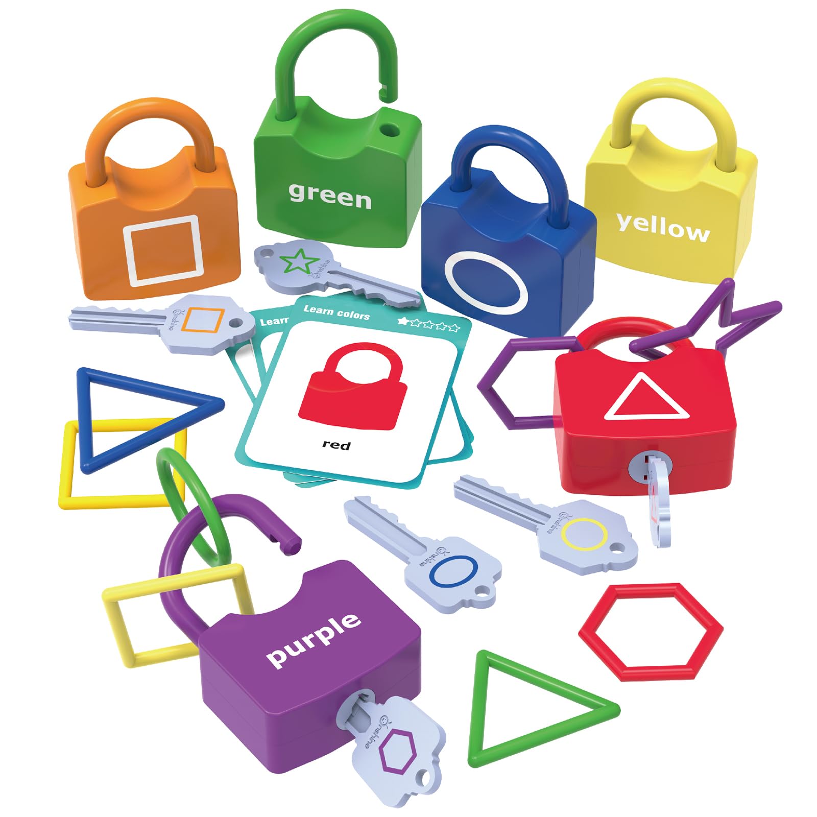 Amazon.com: Xylolin Preschool Shape Sorting Matching Learning Locks ...