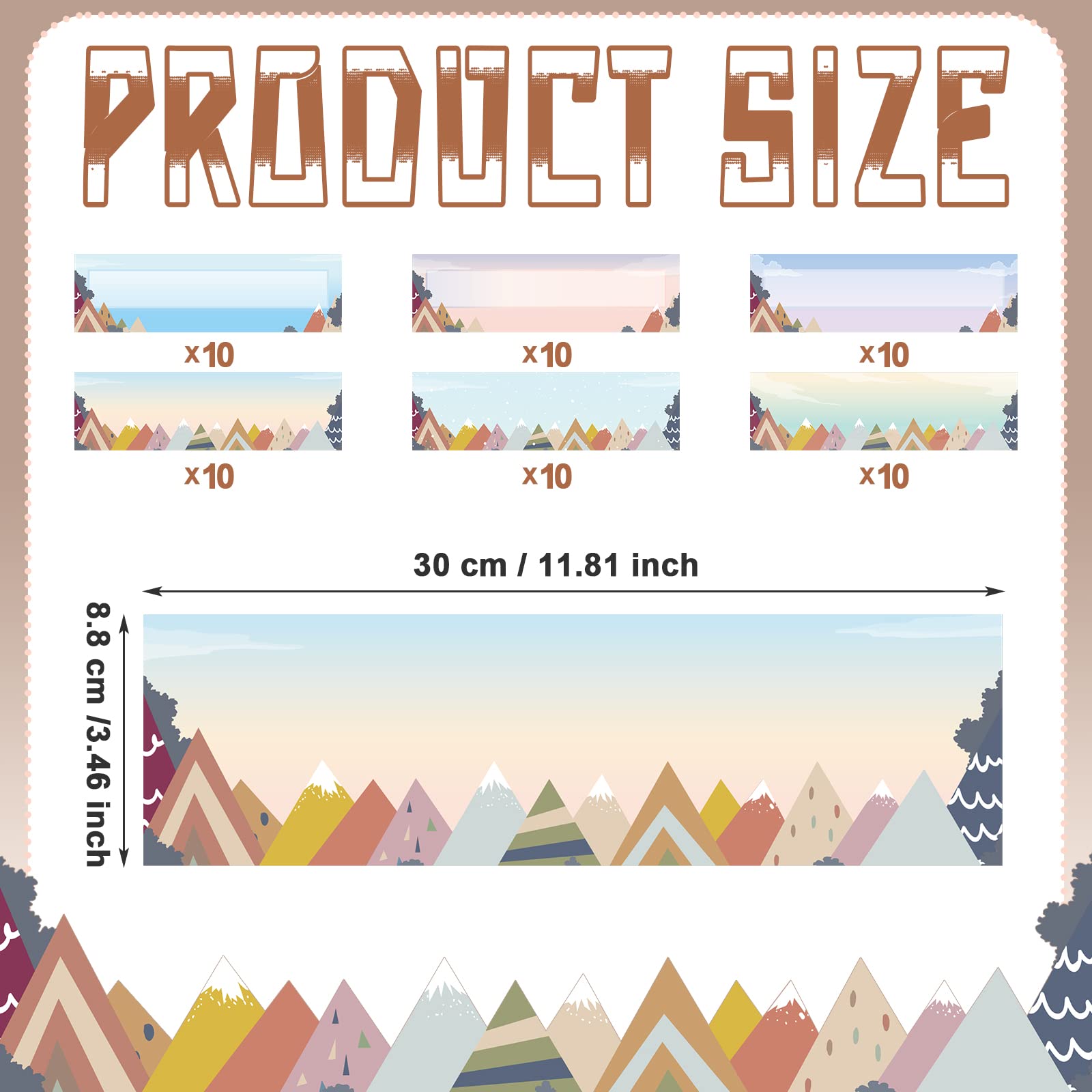 Snapklik.com : Name Tags, 60 Pcs Moving Mountains, Classroom Decor ...