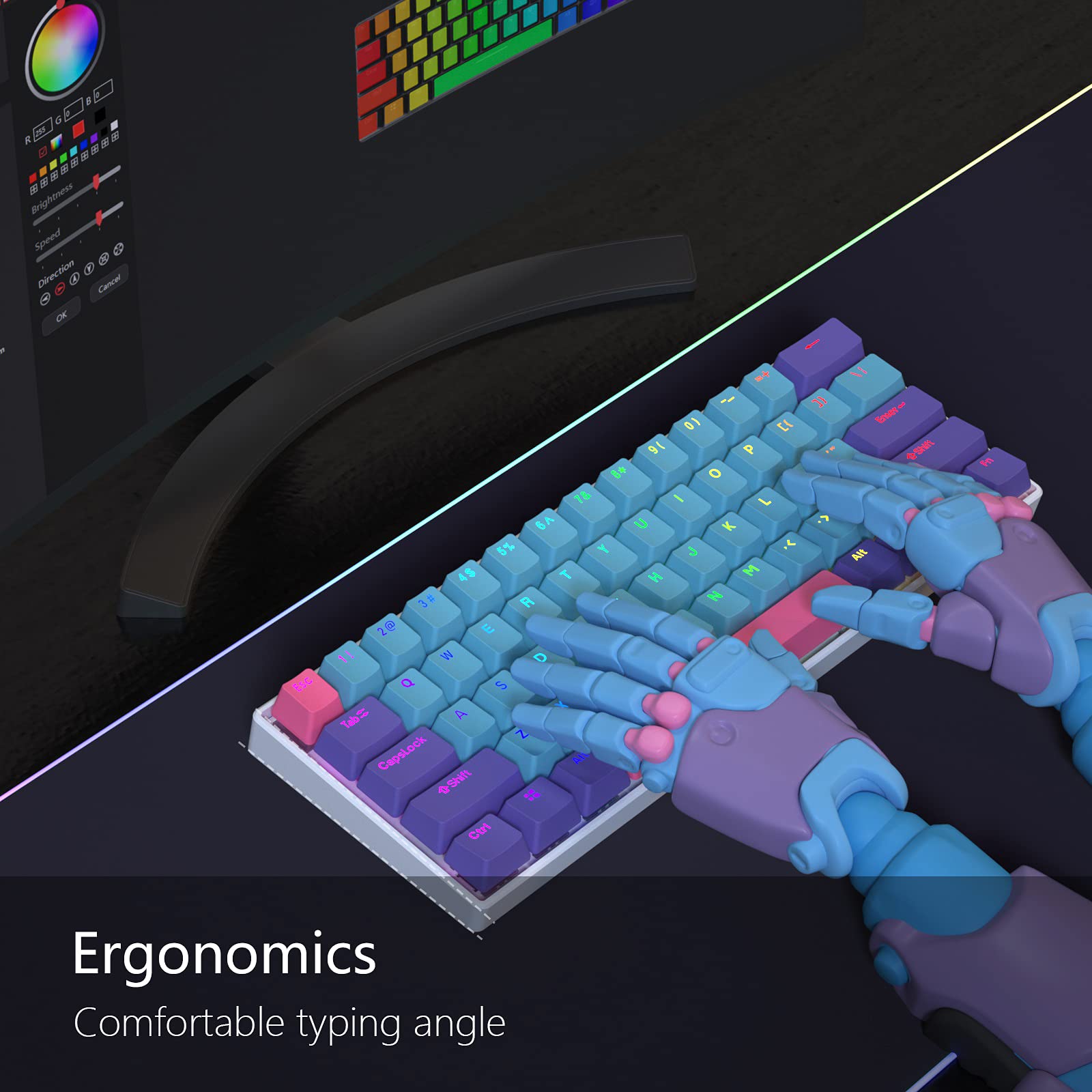 BOYI 60% Mechanical Gaming Keyboard,BOYI 61 Mini RGB Cherry MX Switch ...