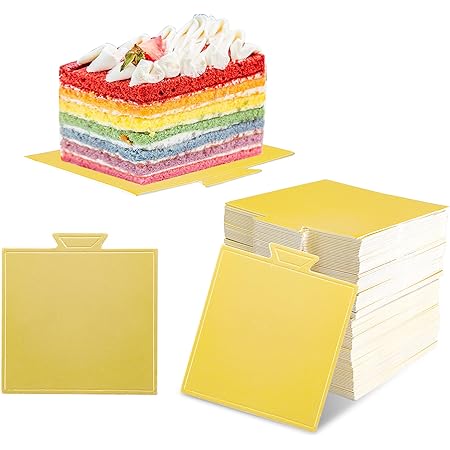 Amazon.com: 300Pcs Square Mini Gold Cake Boards, Mini Cake Paper Board ...