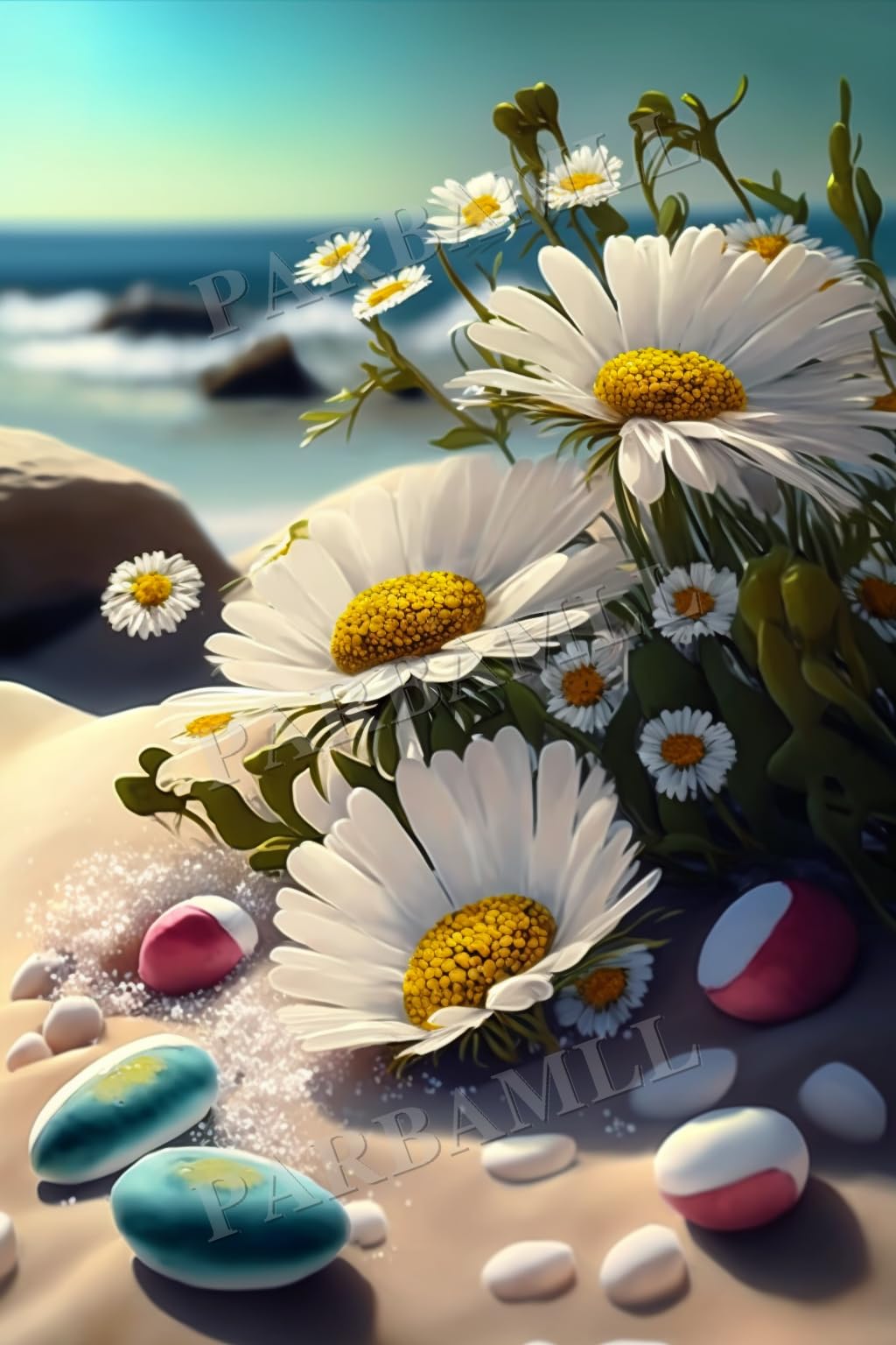 Amazon.com: 300 Piece Adult Puzzle, Daisy on The Beach, Puzzle ...