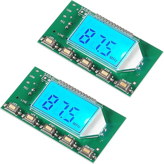 Amazon.com: XIITIA 2pcs DC 3V-5V FM Transmitter Module Stereo FM ...
