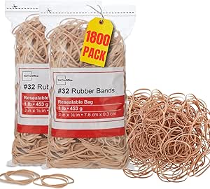 Amazon.com : 1InTheOffice Rubber Bands Size 32, 32 Rubber Bands, Beige ...