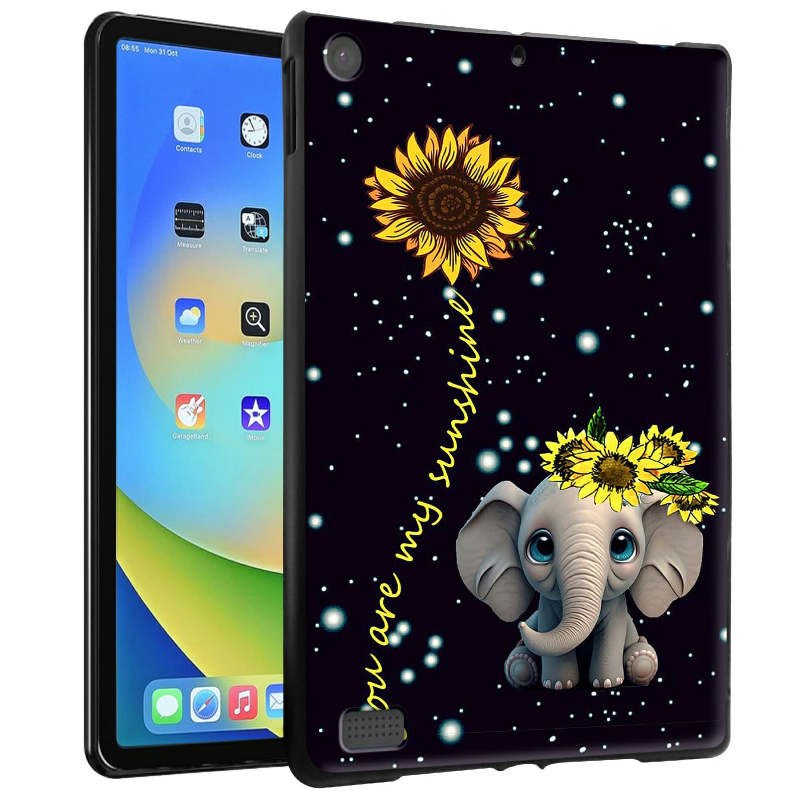 Amazon.com: BEOTIWAD Black TPU Tablet Case for 10.1" Amazon Fire HD 10 ...