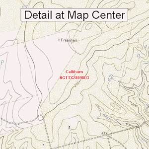 Amazon.com : USGS Topographic Quadrangle Map - Calliham, Texas (Folded ...