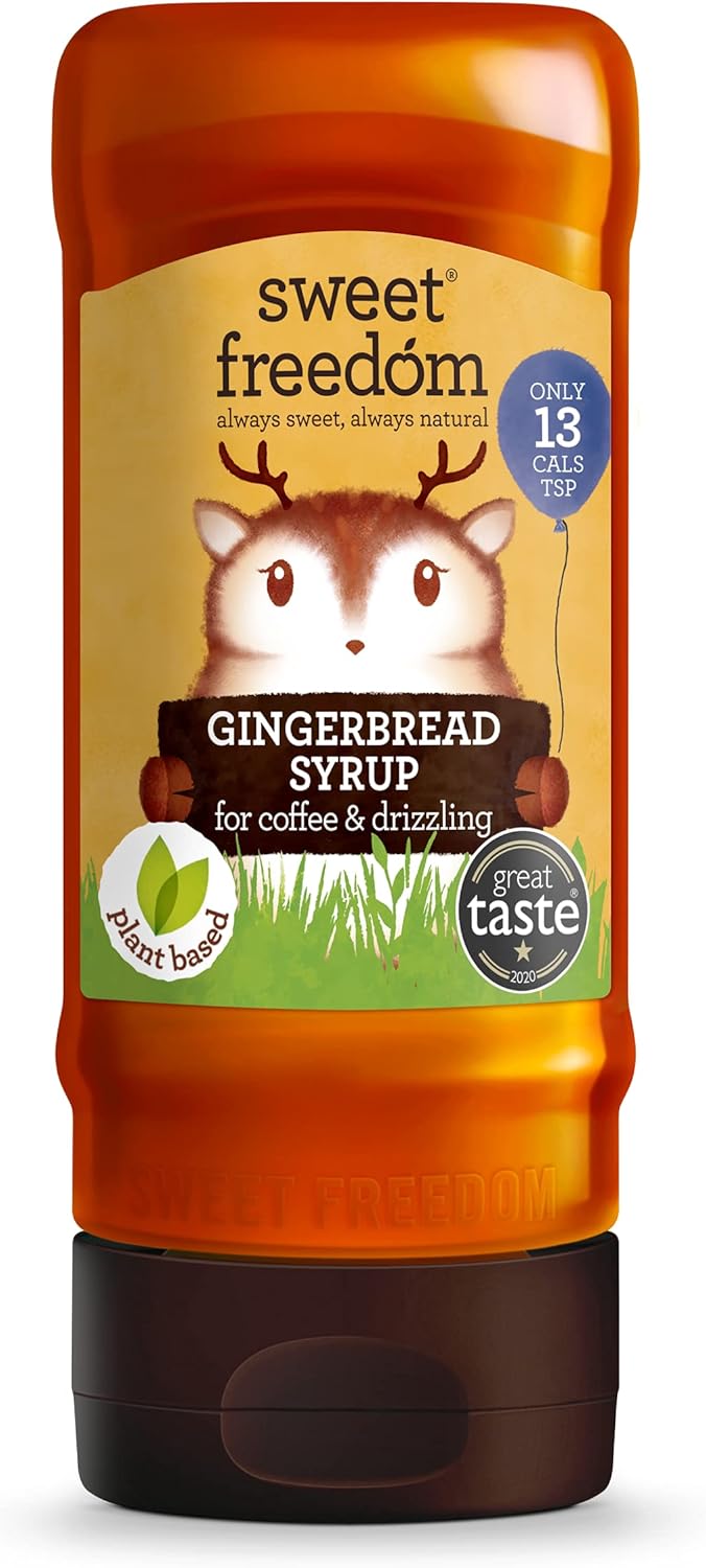Sweet Freedom Delicious Plant Based Vegan Gingerbread Syrup 350g, Pack ...