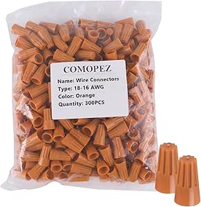 Amazon.com: 300Pcs Wire Nuts Assortment Wire Conectors Nuts, Orange ...