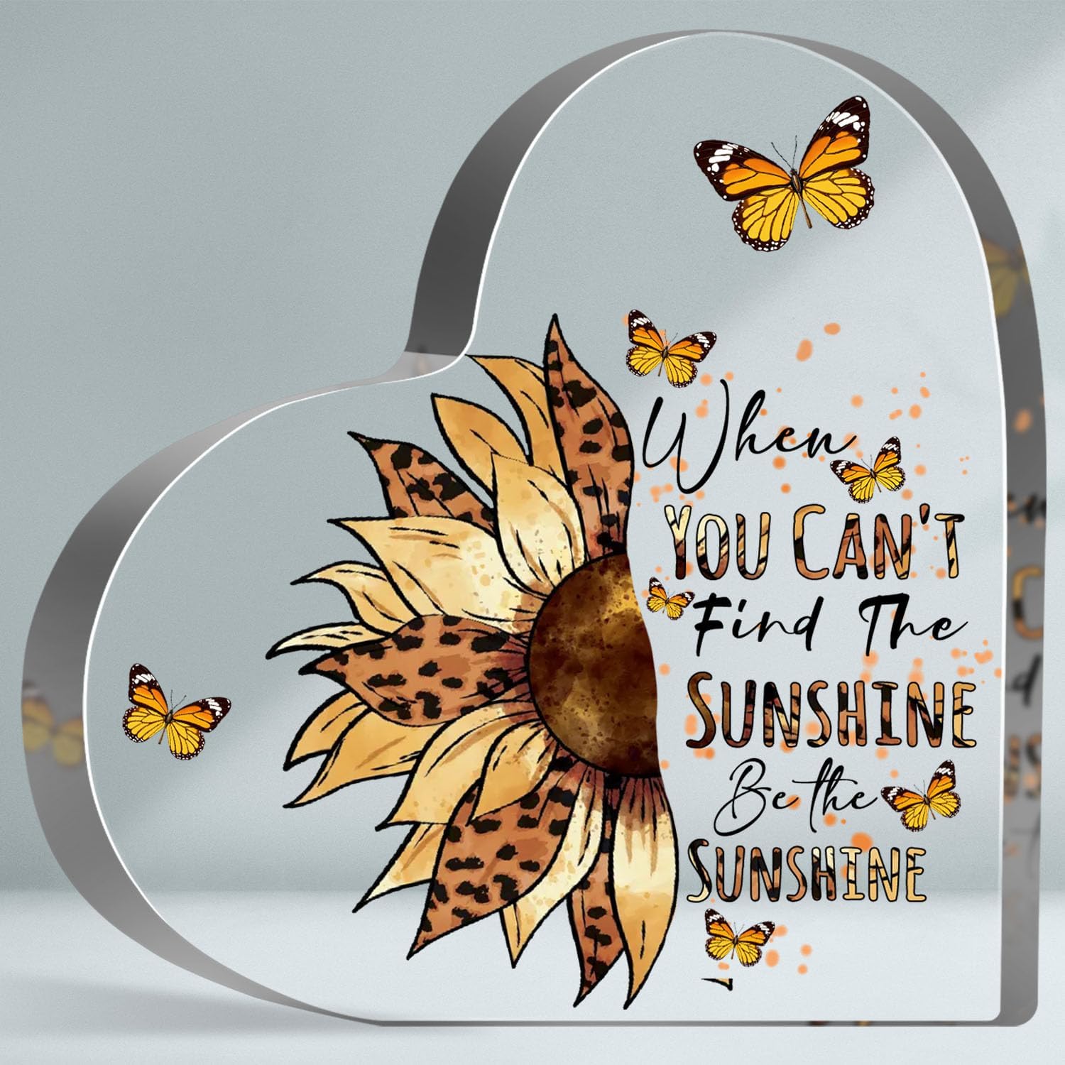 Amazon.com: Positive Sunflower Decor Acrylic Sign, When You Can't Find ...
