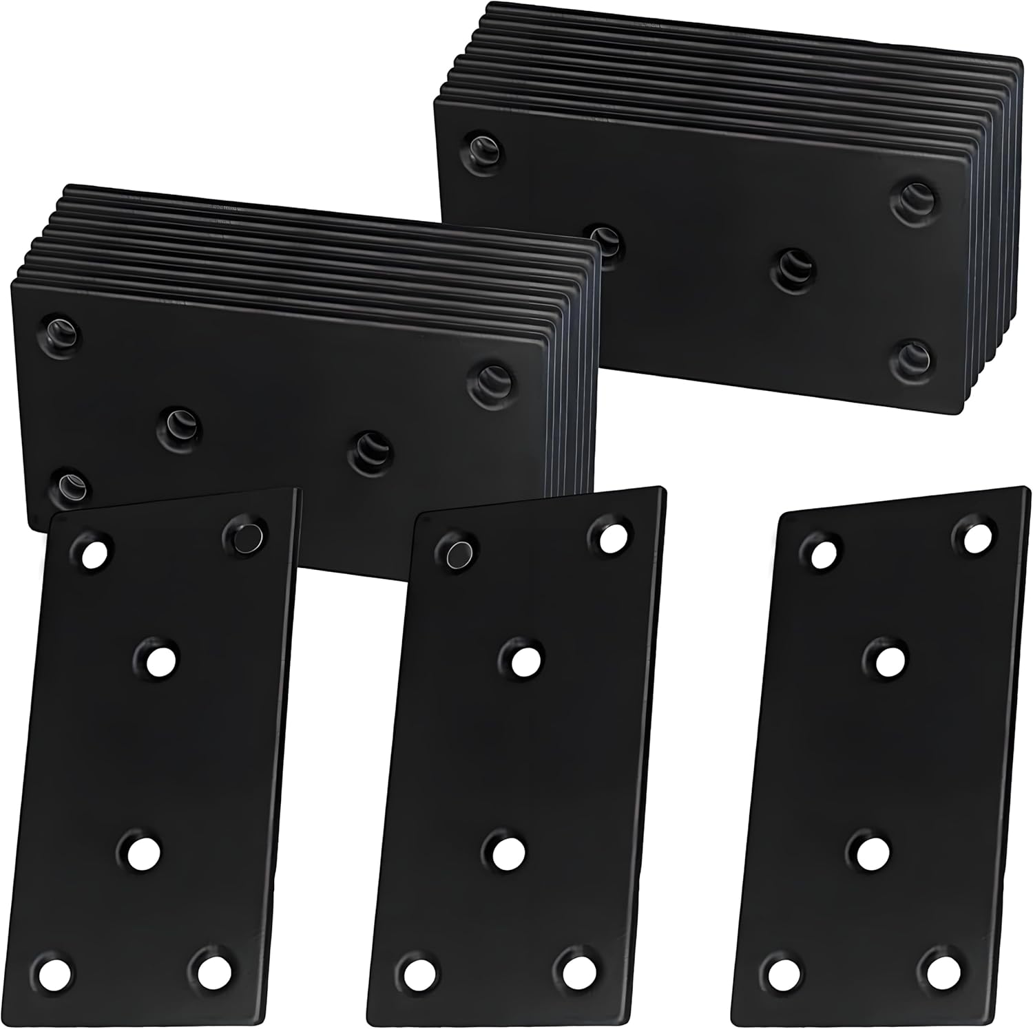 Amazon.com: 50-Pack 3.15" Black Mending Plate for Wood, Stainless Steel ...