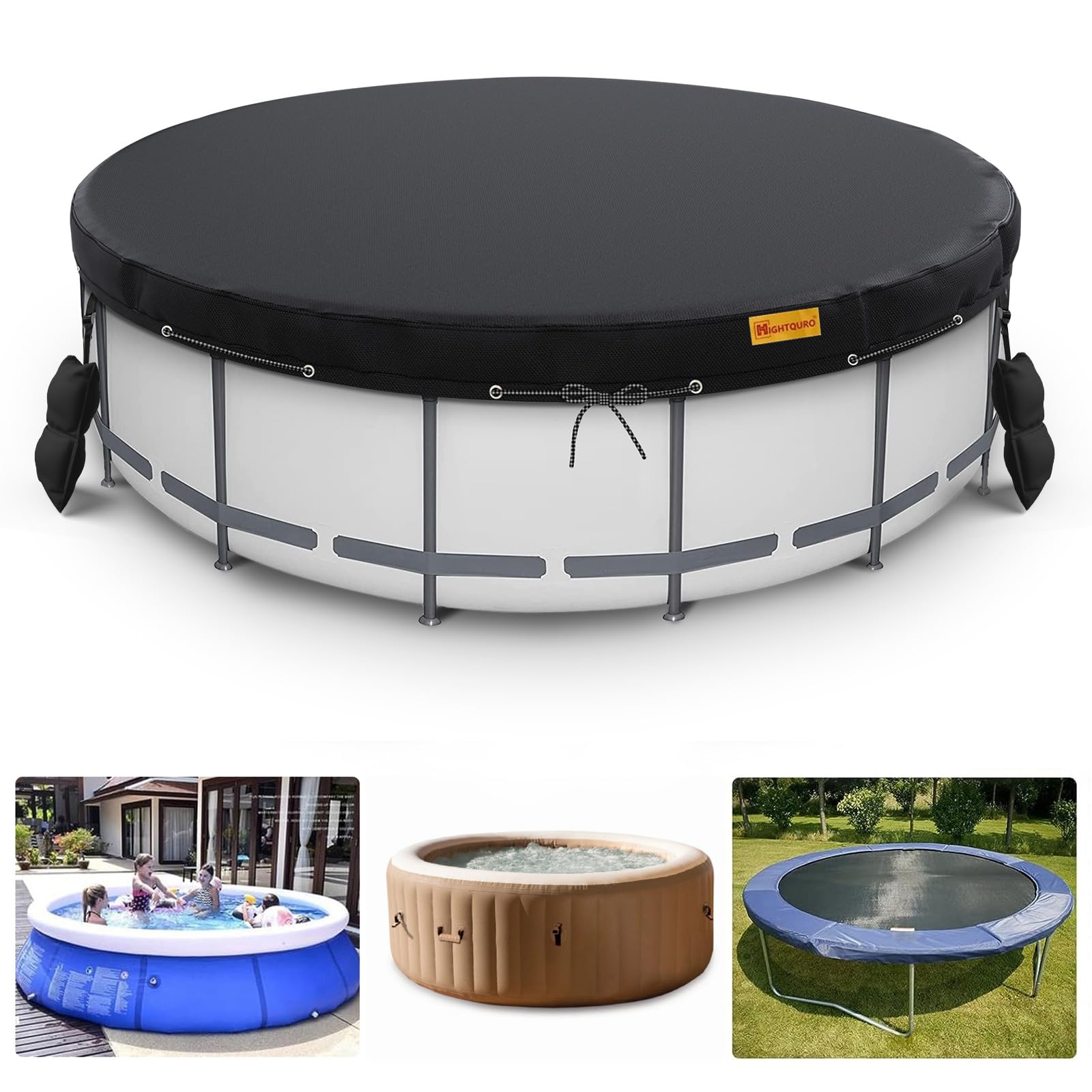 15Ft Round Pool Cover, Inground Pool Covers for above Ground Pools ...