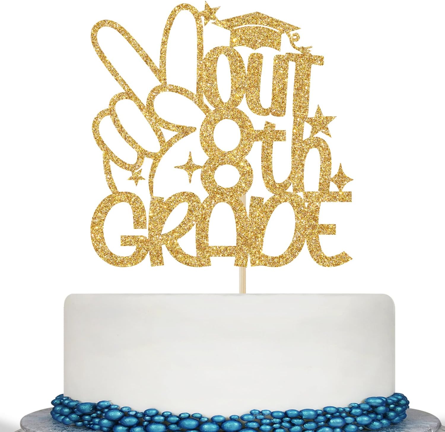 Amazon.com: Calarjeta Out 8th Grade Cake Topper, 8th Grade Grad Cake ...