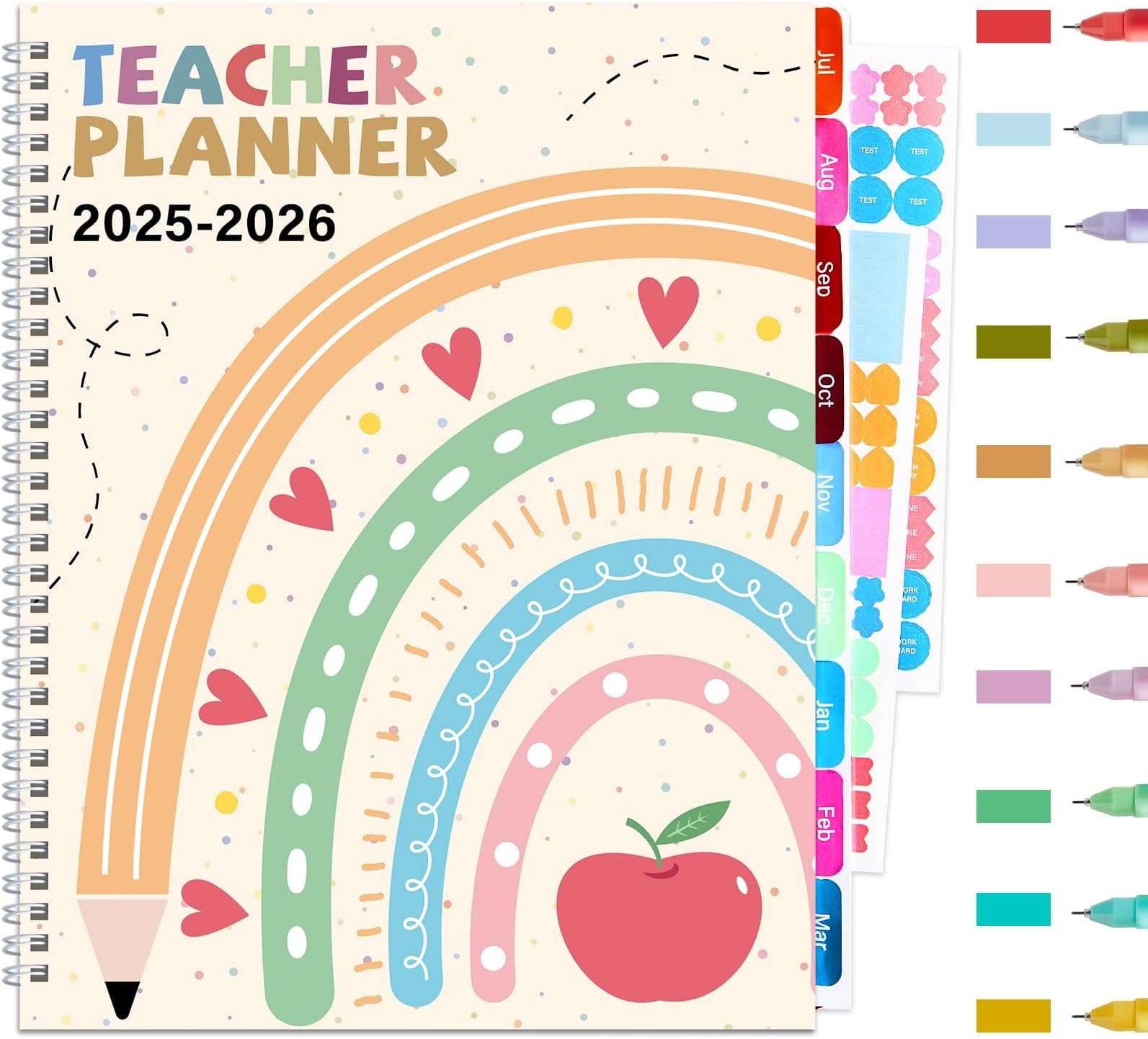 Amazon.com : 11PCS 2025-2026 Teacher Planner Notebook with 10 Pens ...