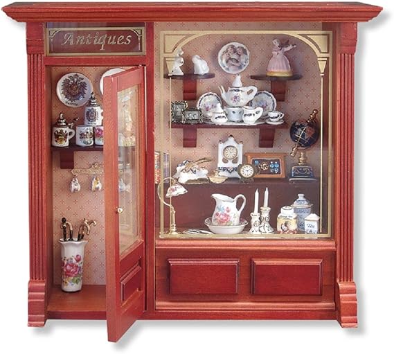 Amazon.com: Antique Shop Display w Dollhouse Miniatures Room Box By ...