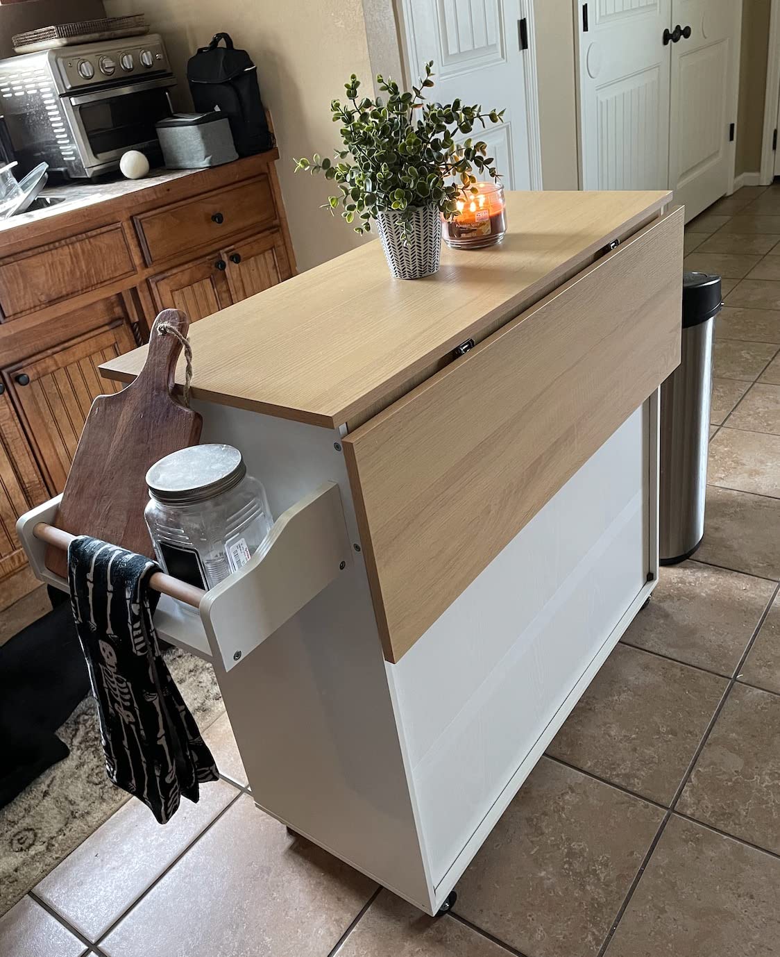 $33/mo - Finance IRONCK Kitchen Island with Storage, Rolling Kitchen ...