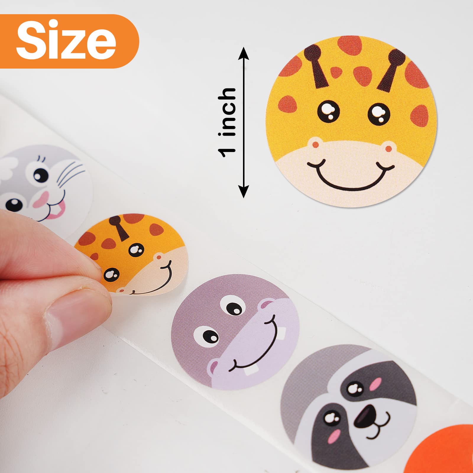 Stickers For Toddlers 2-4 Years 1000 Pieces Adorable Round Face Animal ...