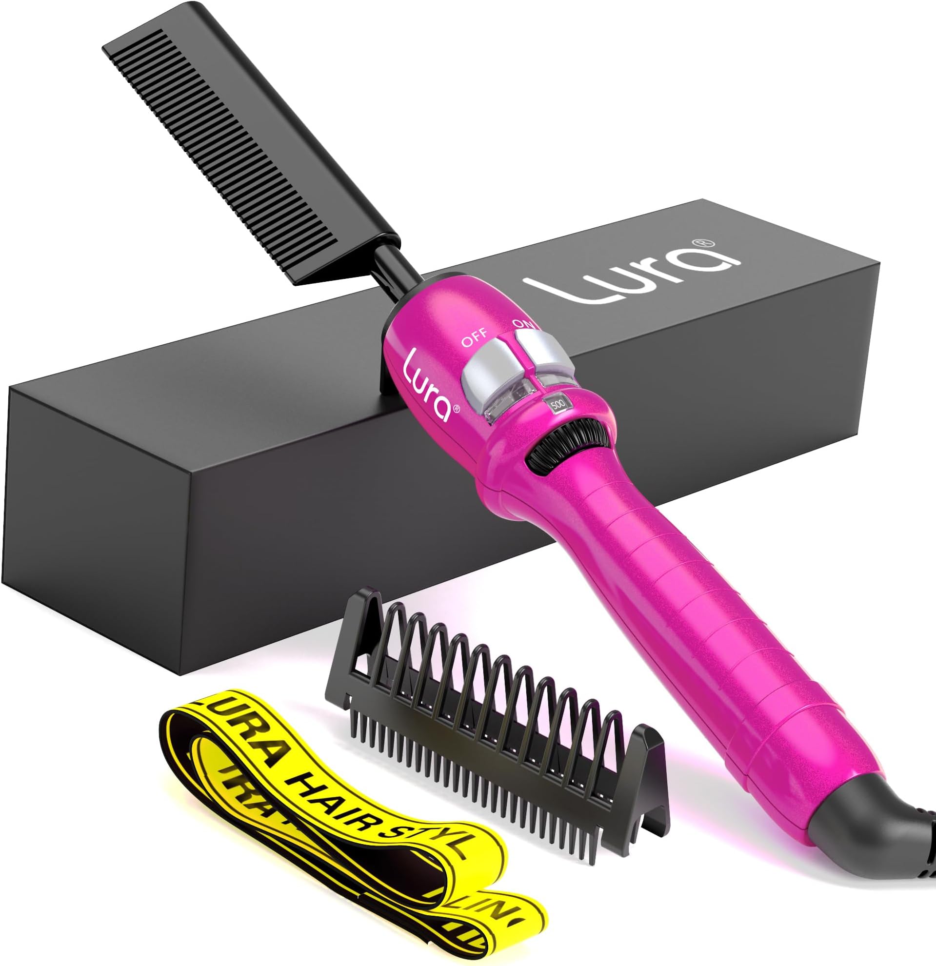 Amazon.com : Mini Pink Hot Comb 500 Degree, Dual Voltage Electric ...