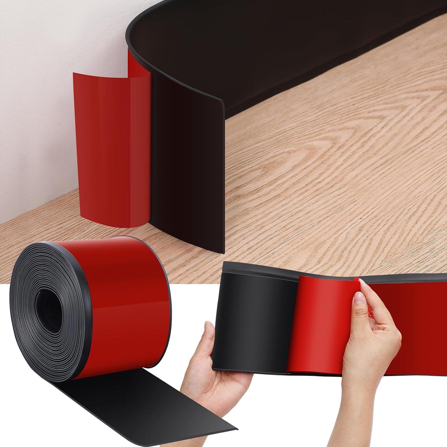 Amazon.com: Frienda Flexible Baseboard Molding Trim Peel and Stick ...