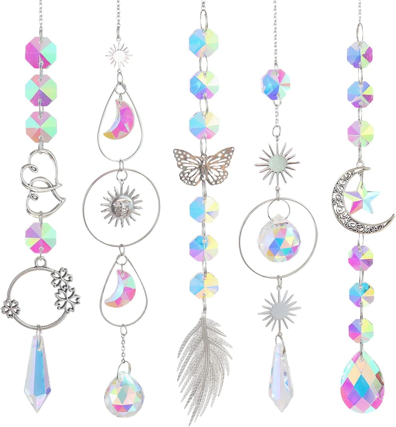 Amazon.com: 3Pcs Crystal Sun Catchers, Premium Crystal Suncatcher for ...