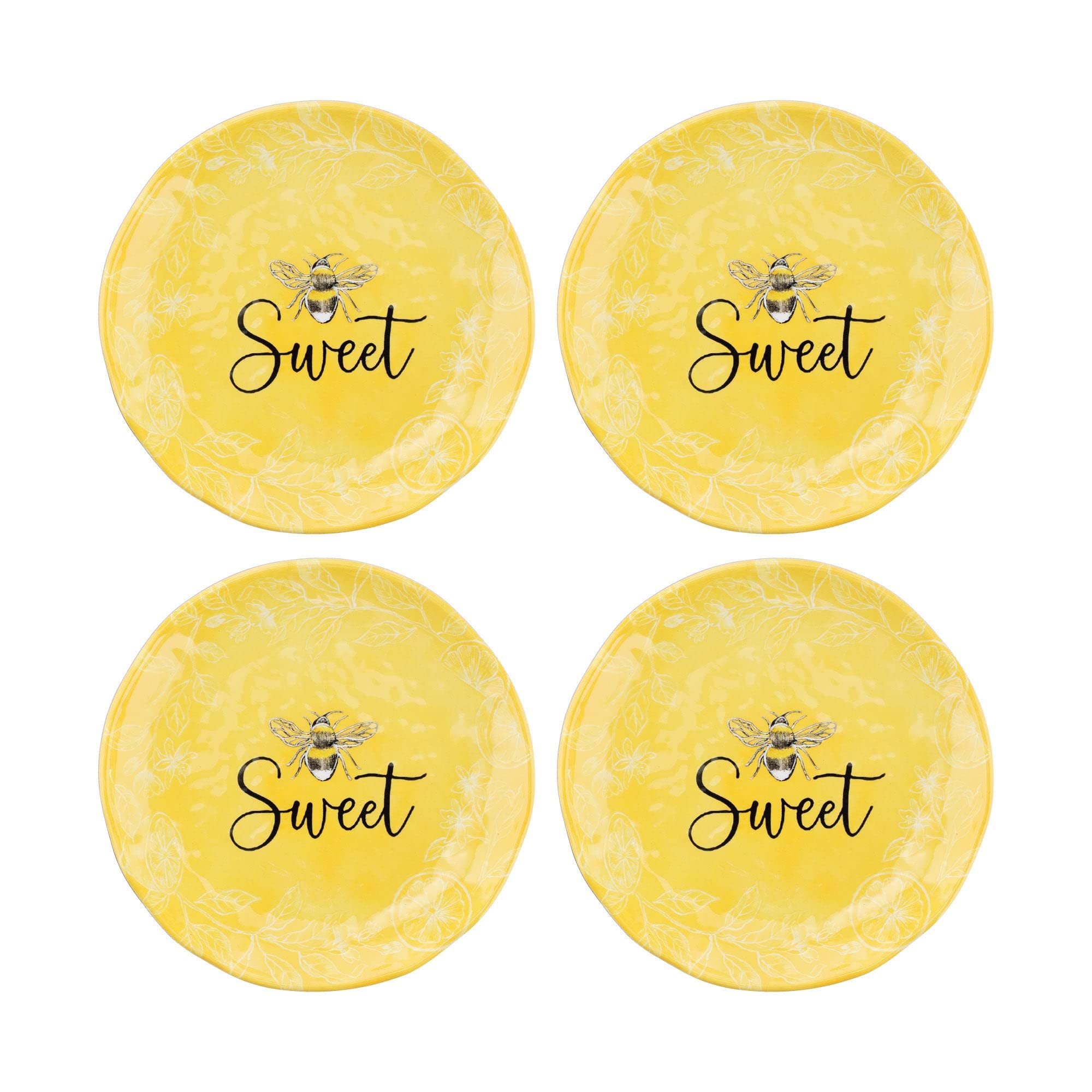 Snapklik.com : UPware Sweet Bee Melamine Round Dessert Plates