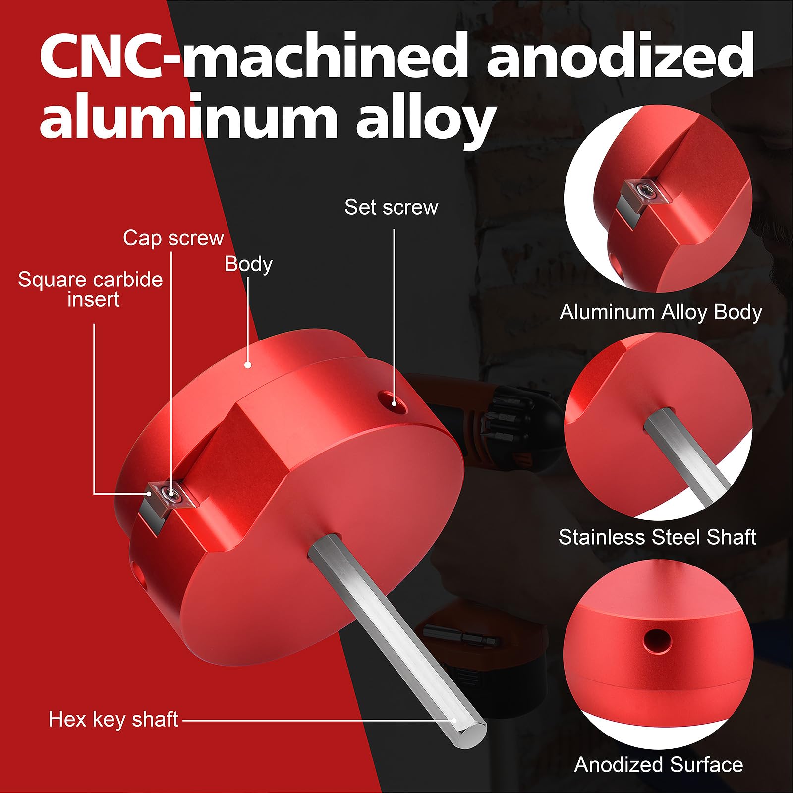 5Pcs PVC Pipe Reamer Kit With 3/4inch,1 inch,1-1/2inch, 2inch, 3inch ...