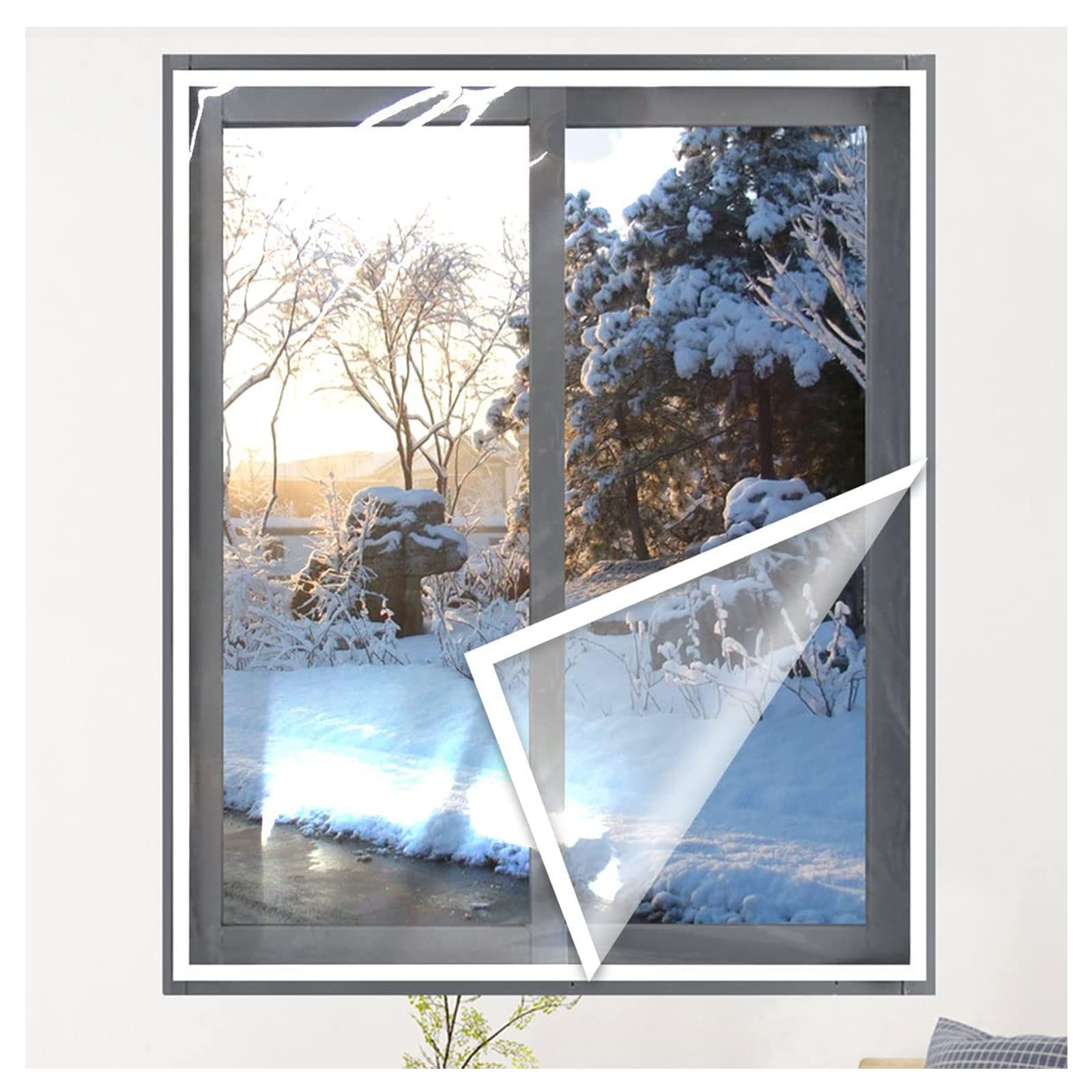 Reusable Window Insulation 3M Indoor Oversized Window Insulator Kit, 1