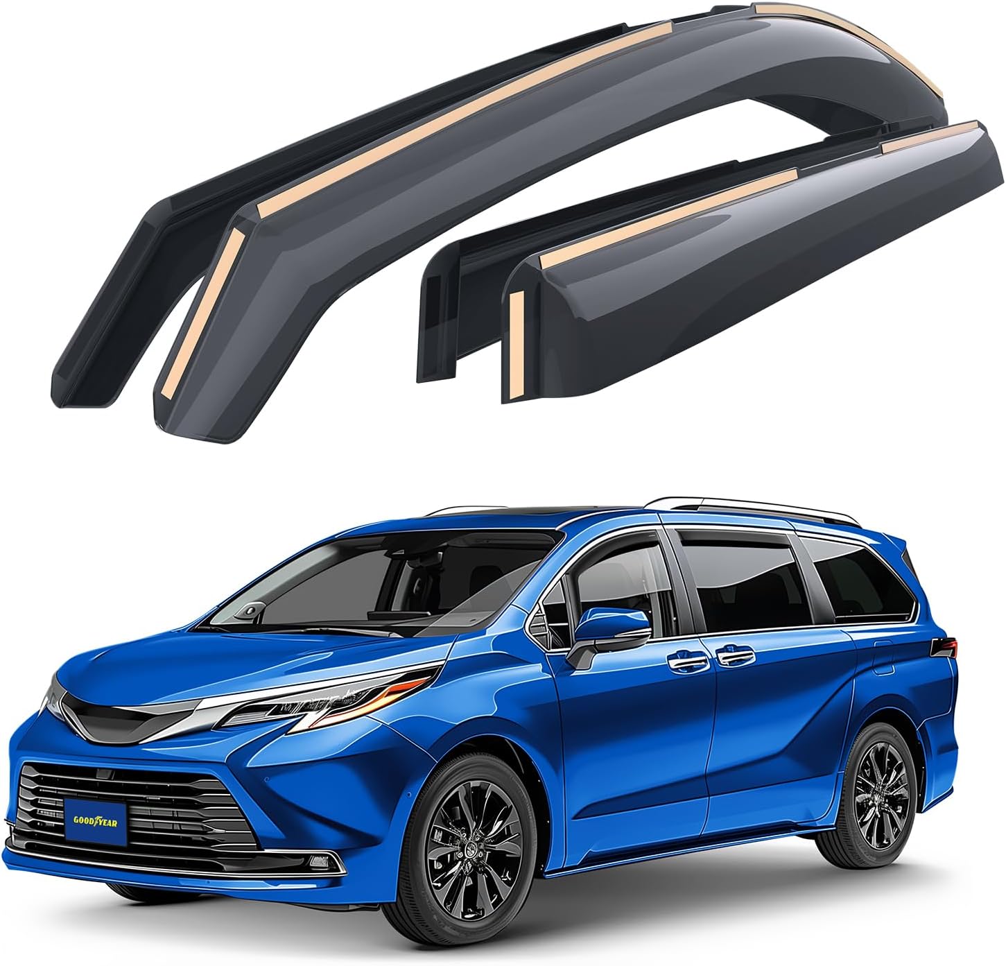 Amazon.com: WeatherTech Custom Fit Side Window Deflectors for Toyota ...