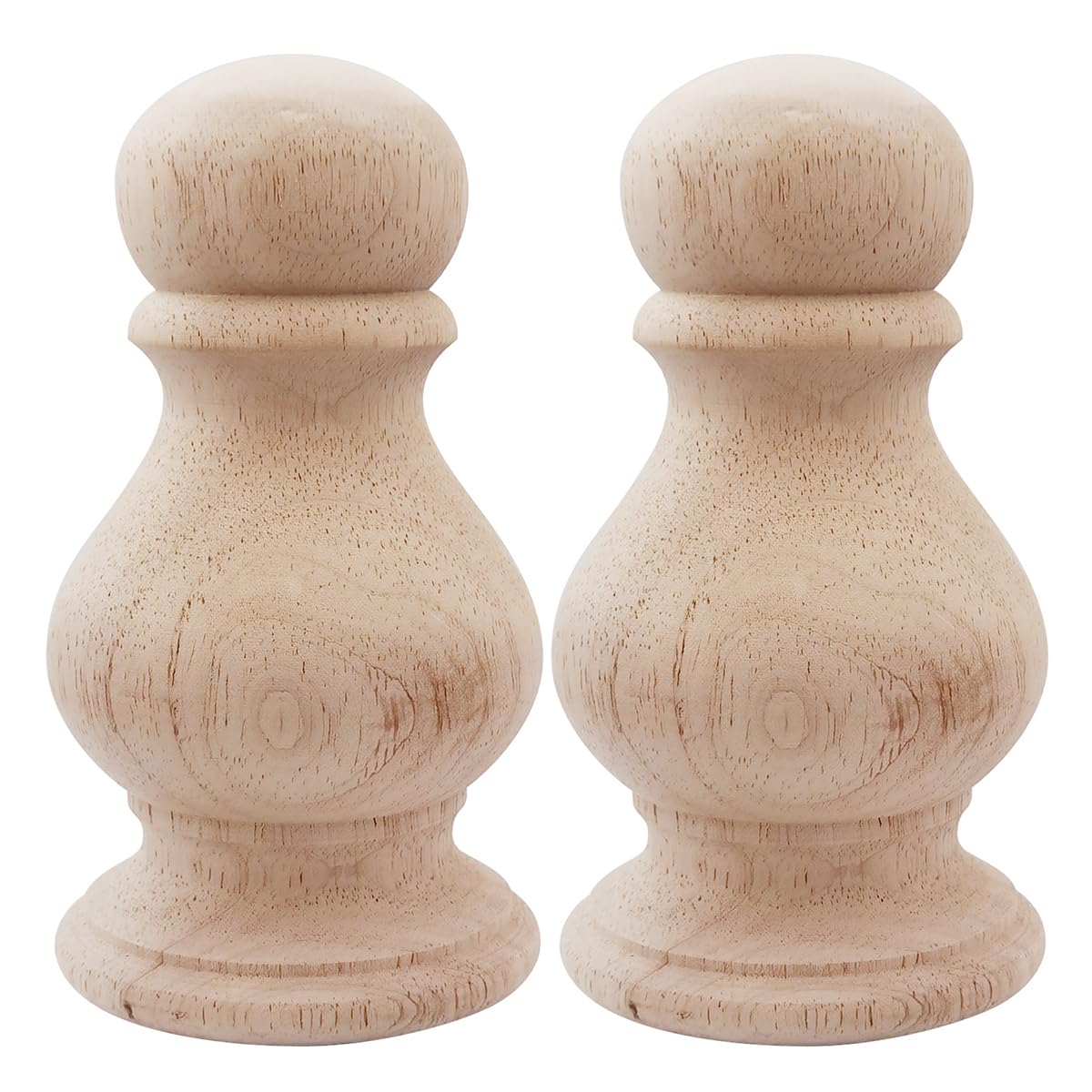 Amazon.com: Btibpse Unfinished Wood Finial Newel Post Cap Bedpost ...