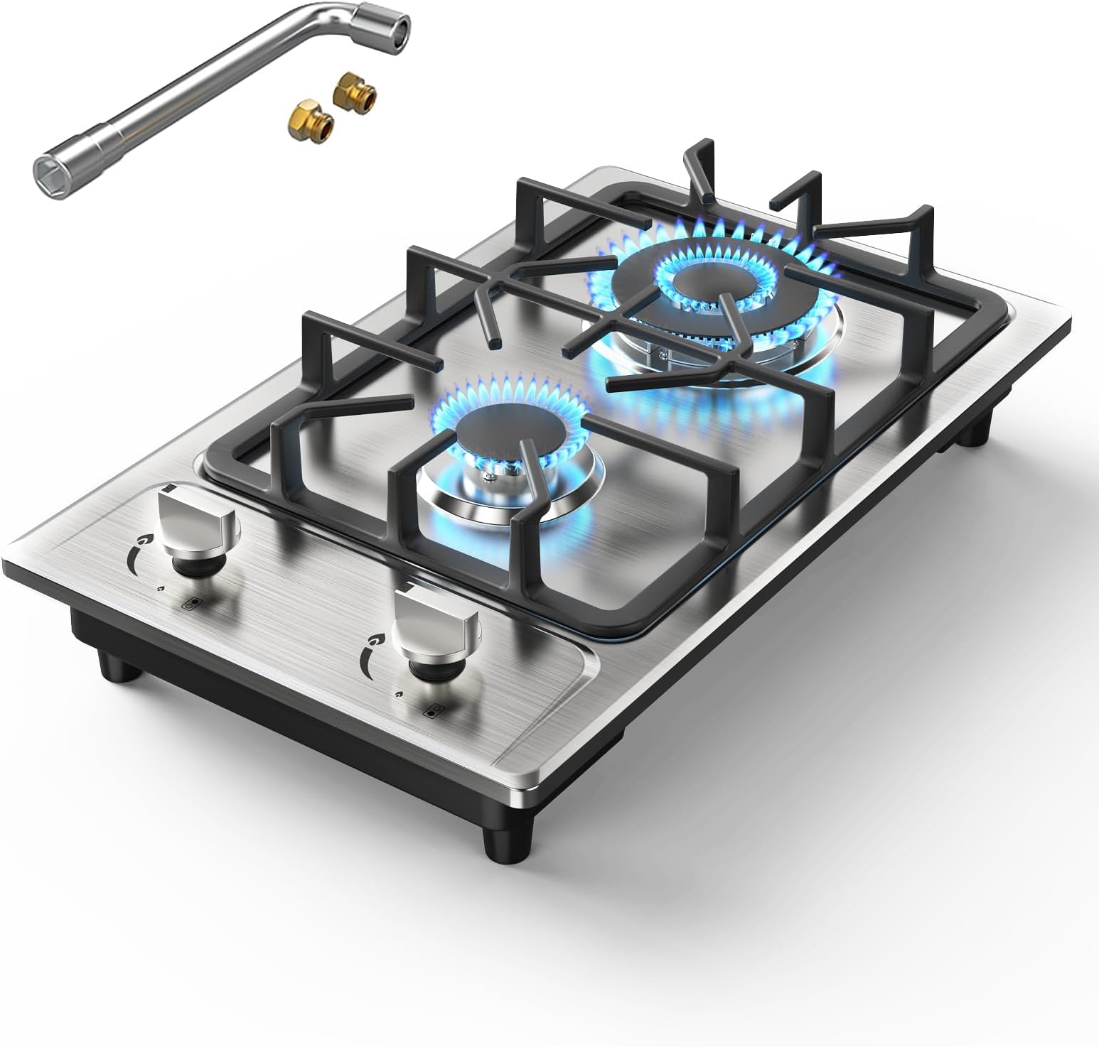 Amazon.com: Gas Stove 2 Burner,Propane Cooktop 12 inch, Nafewin ...