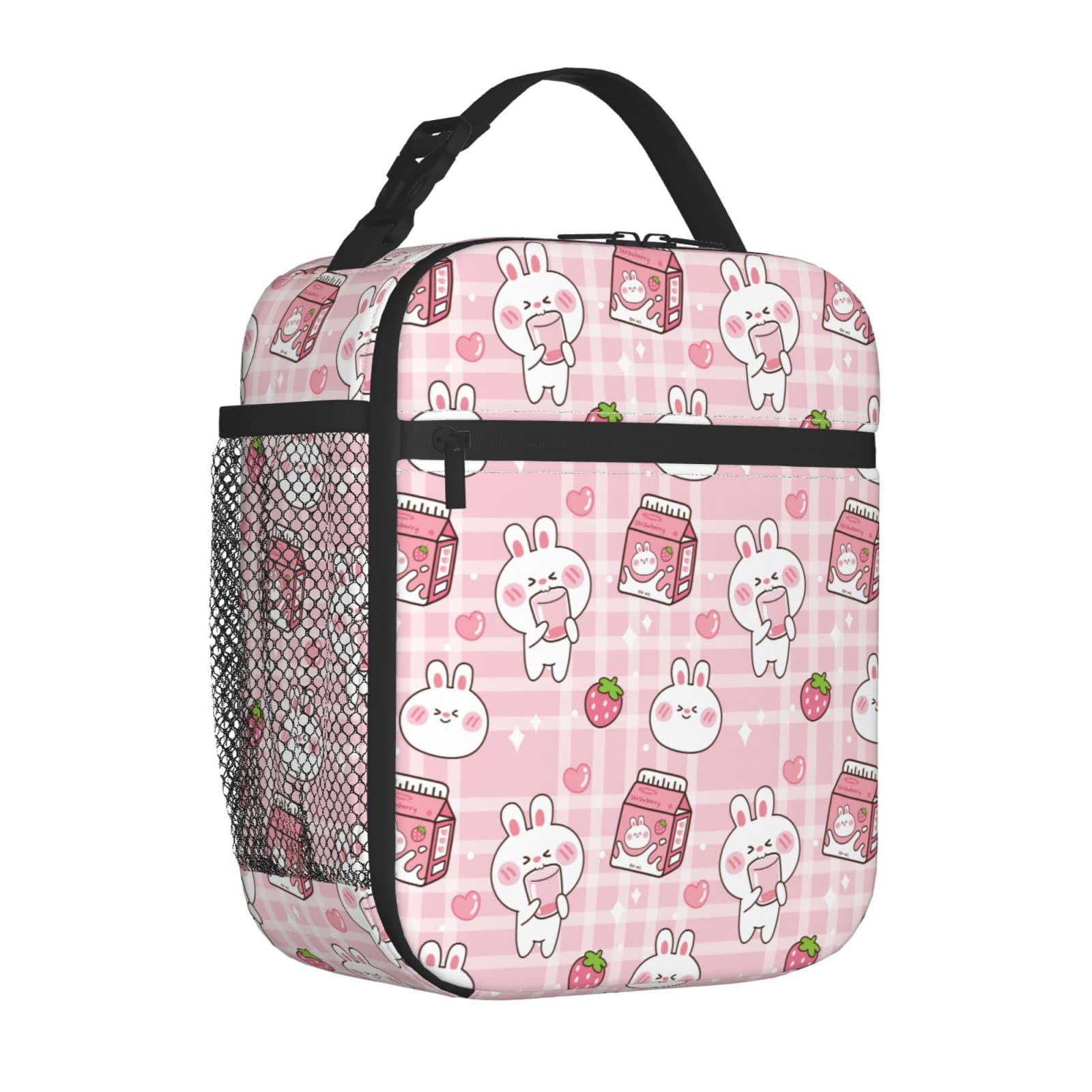 Amazon.com: famliihw Bunny Milk Lunch Box Reusable Insulated Lunch Bag ...
