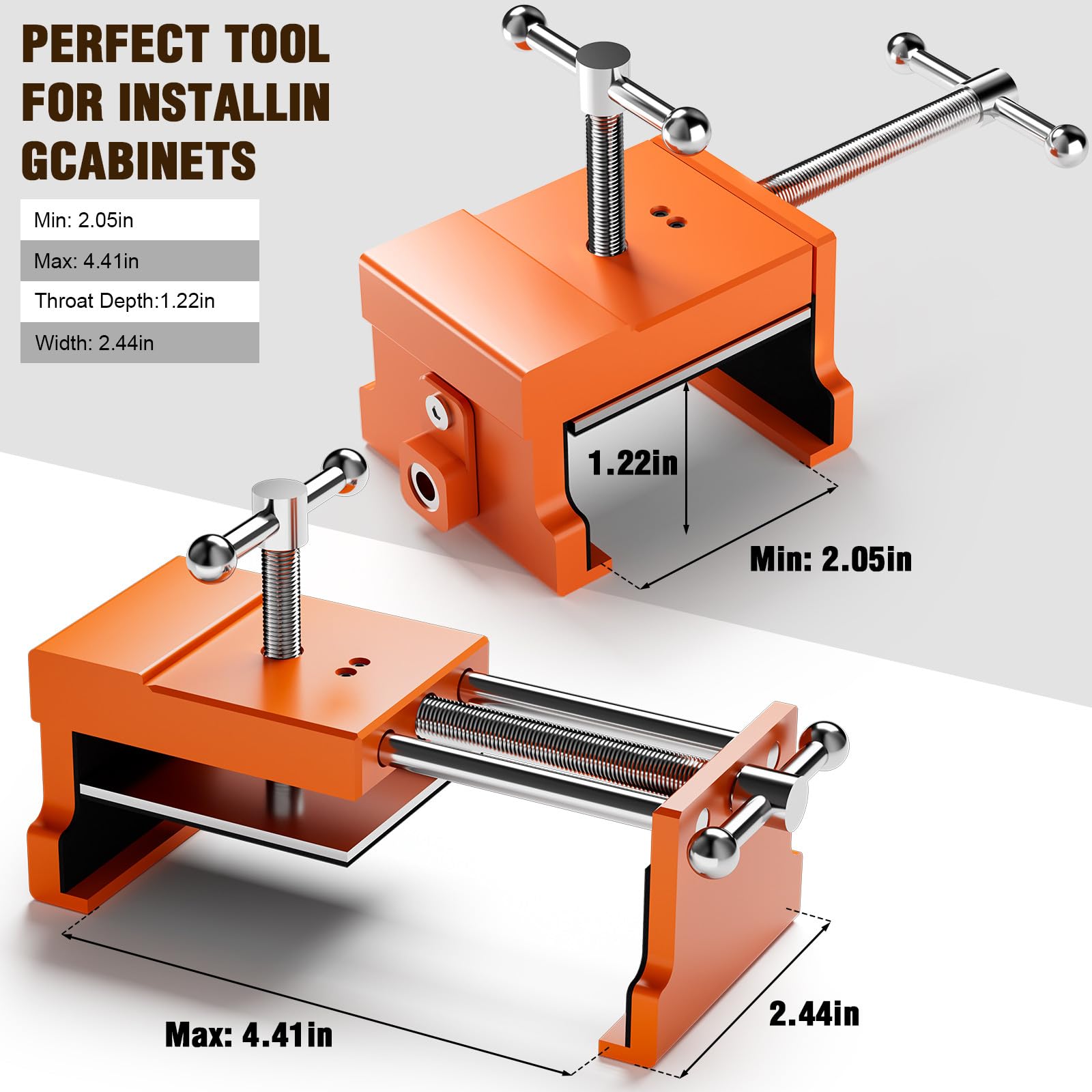 Snapklik.com : 2-Pack Cabinet Clamps For Installing Cabinets, Face ...