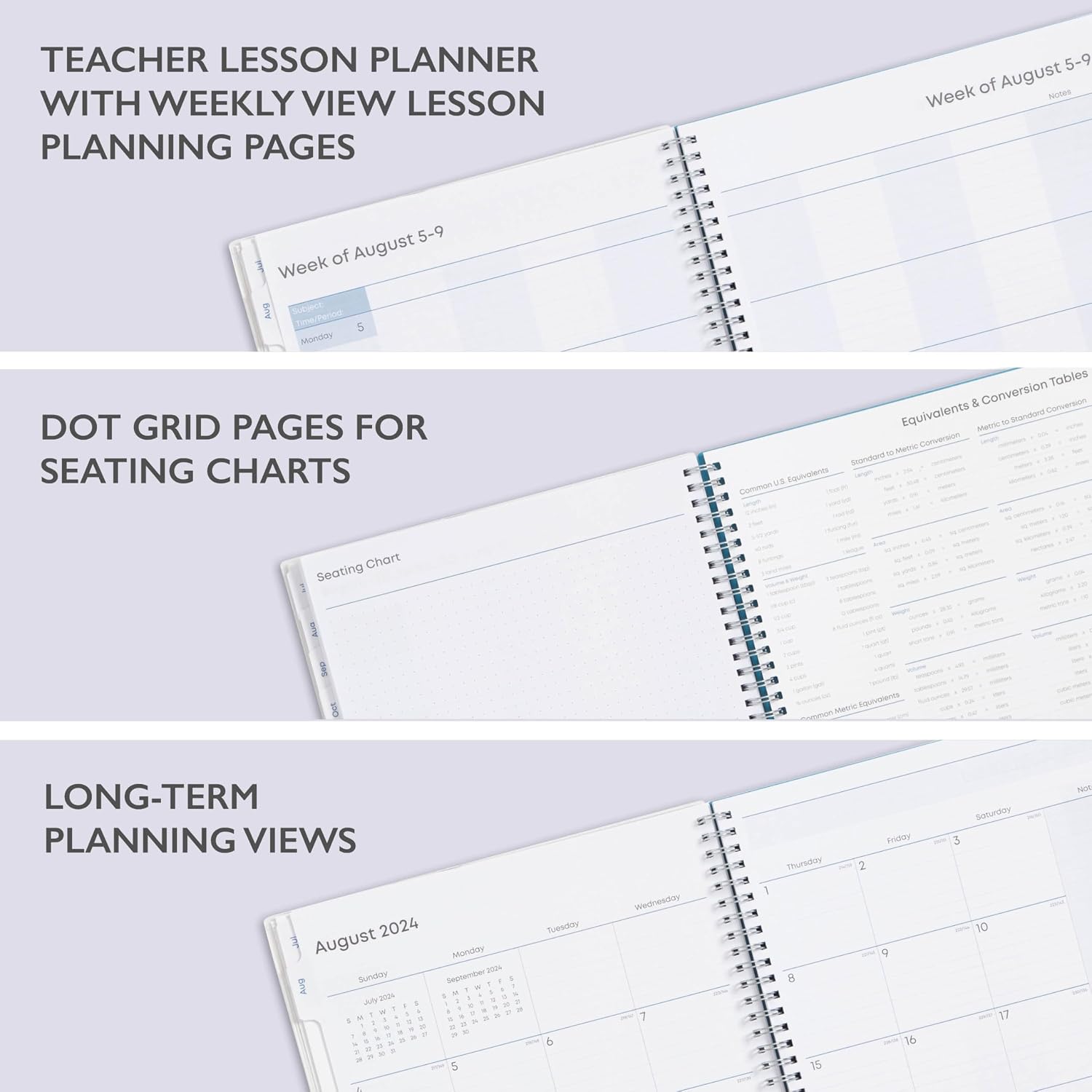 Mom Calendar 2025-2026 Dots 2025-2026 Teacher Lesson Planner 8.5x11 ...