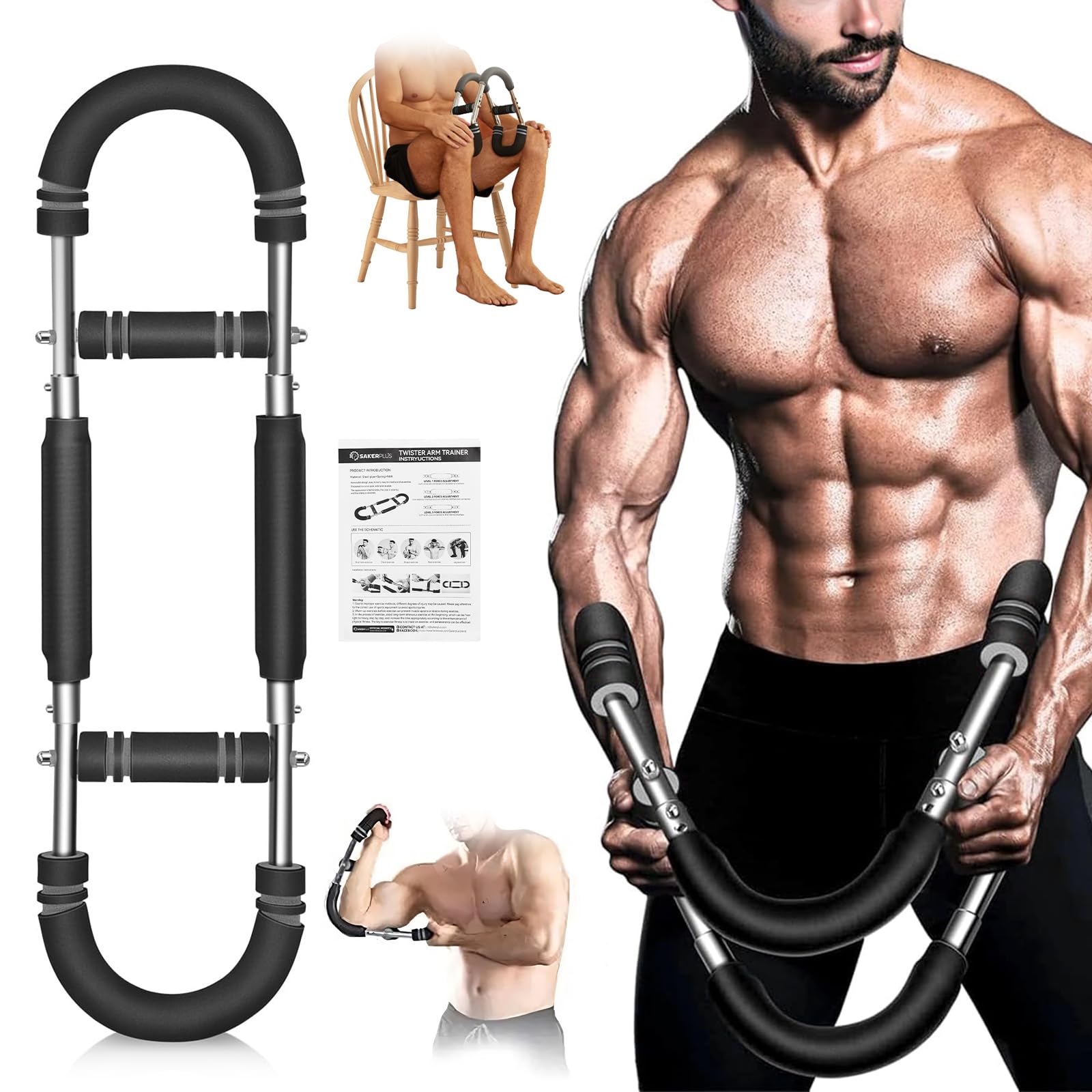 Snapklik.com : Twister Arm Trainer, Adjustable Spring Chest Expander ...