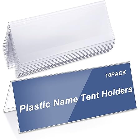 Amazon.com: Fainne Reusable Name Tent Cards with Black Markers Dry ...