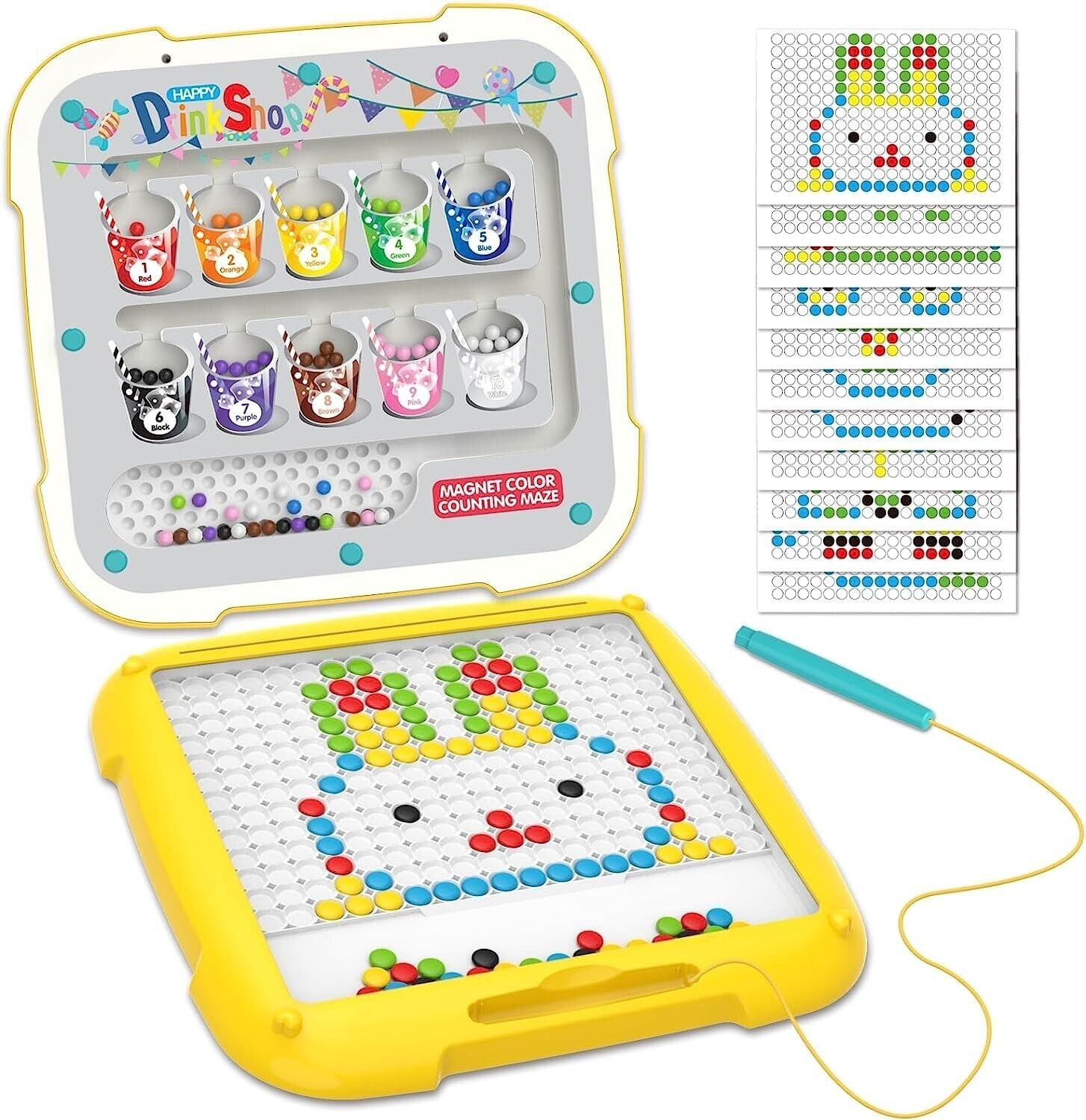 Buy BLiSS HUES Magnetic Color and Number Maze Board Puzzle Counting ...