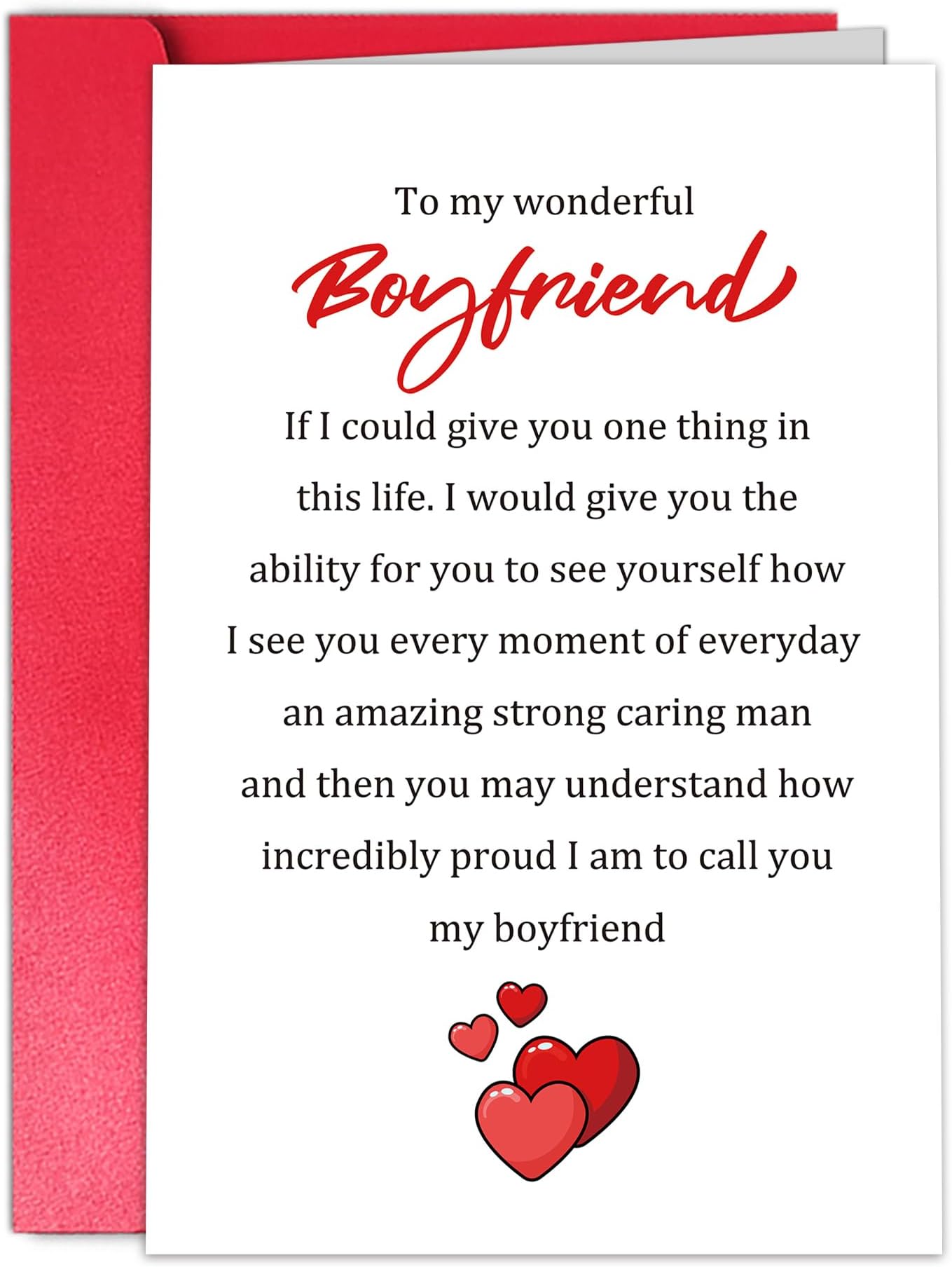 Amazon.com : TQDaiker Lovely Valentines Day Card for Boyfriend, Sweet ...