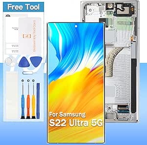 Amazon.com: [for US Version] Yondista for Samsung Galaxy S22 Ultra 5G Screen Replacement 6.8 ...