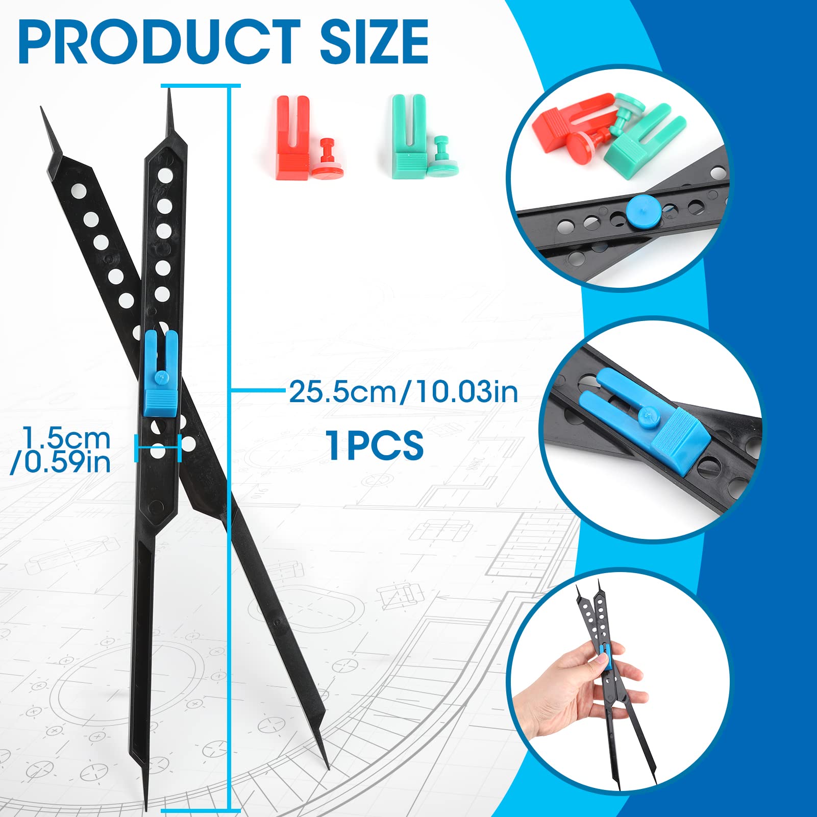 Drawing Projector 10 Inches Proportional Scale Divider Drawing Plastic ...