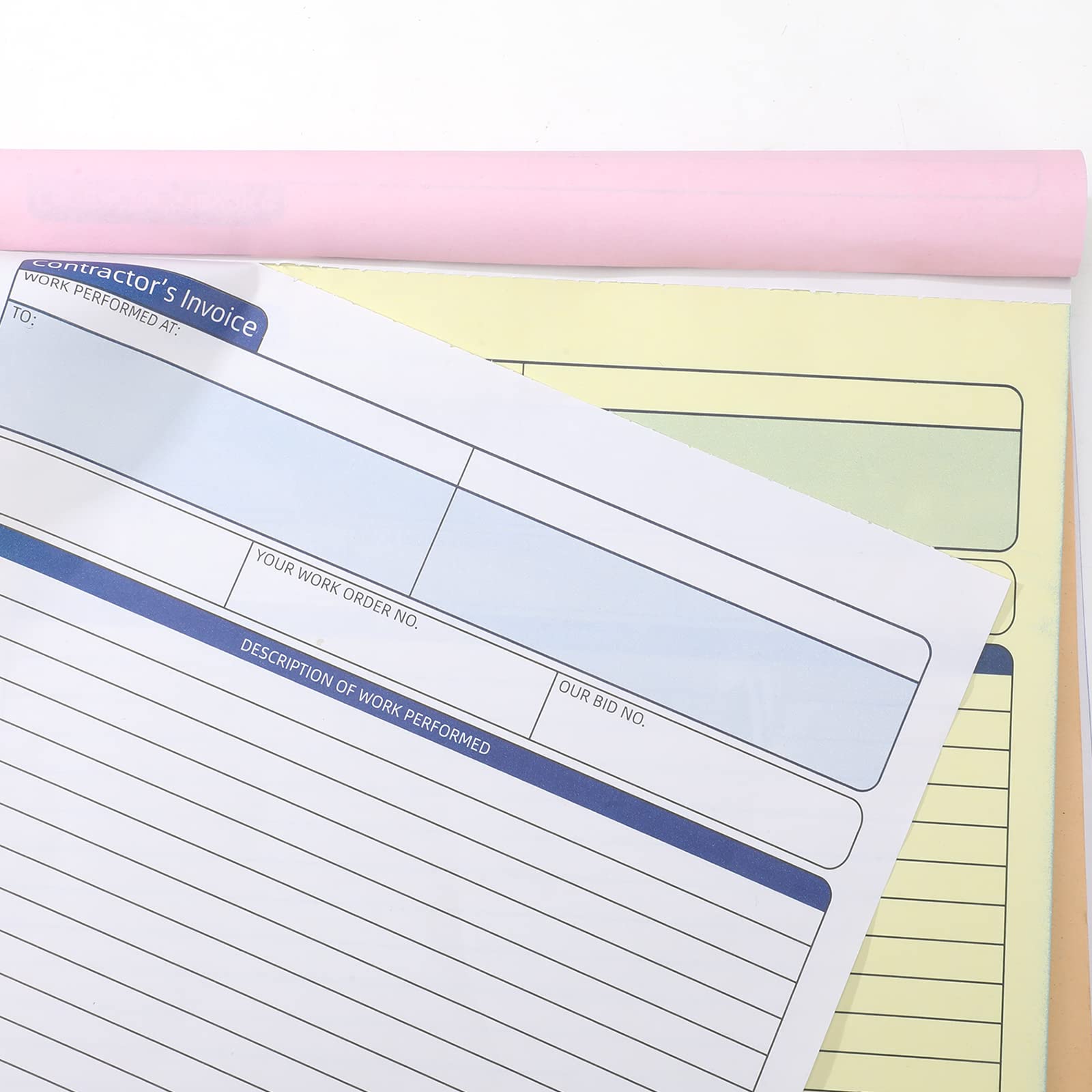 Snapklik.com : Crtiin 2 Pcs Contractors Invoice Book Carbonless Forms ...