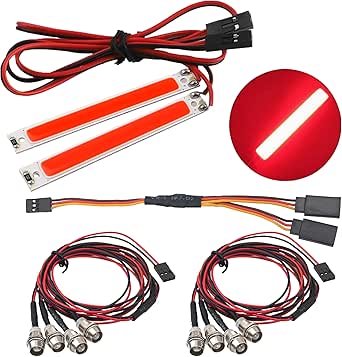 Amazon.com: 4LED RC Car LED Light Headlights Taillight Lighting with JR ...