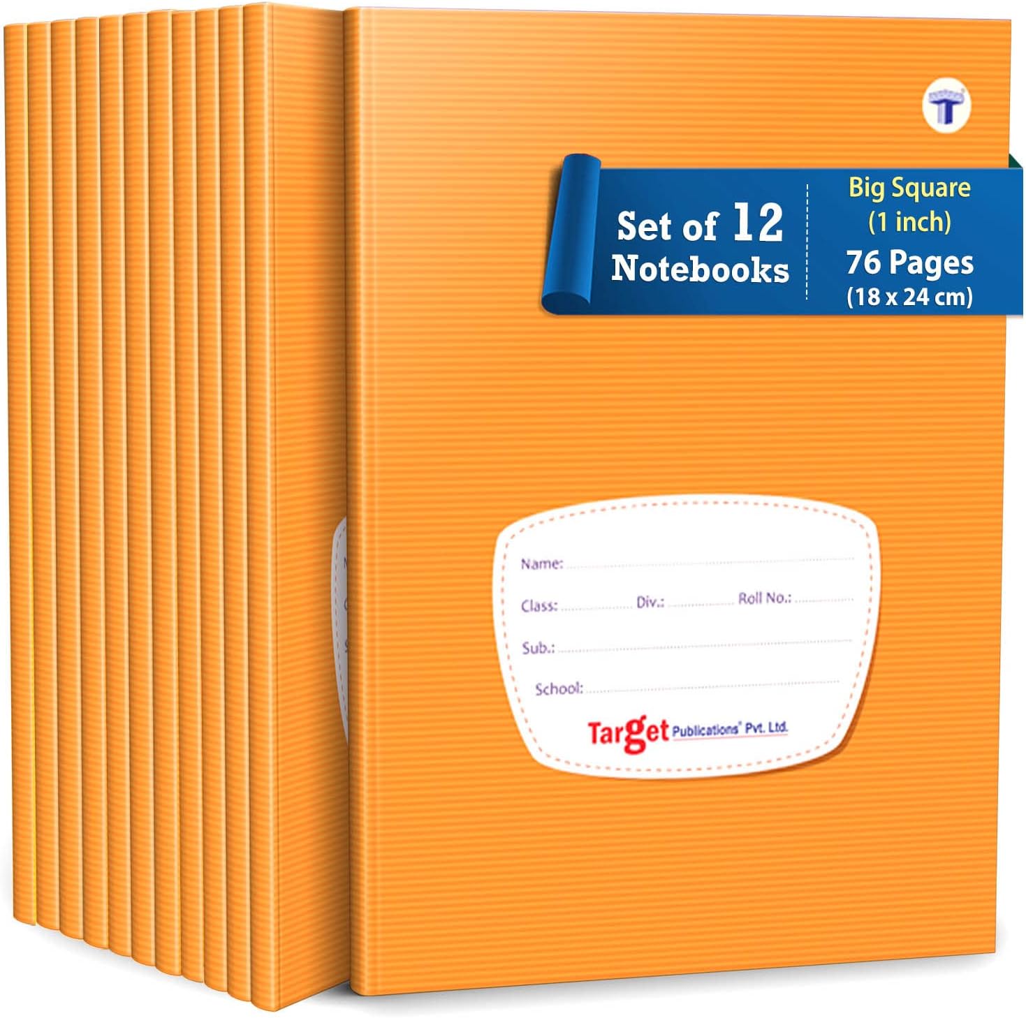 TARGET PUBLICATIONS Big Square Box Notebooks for Kids | 76 Ruled Pages ...
