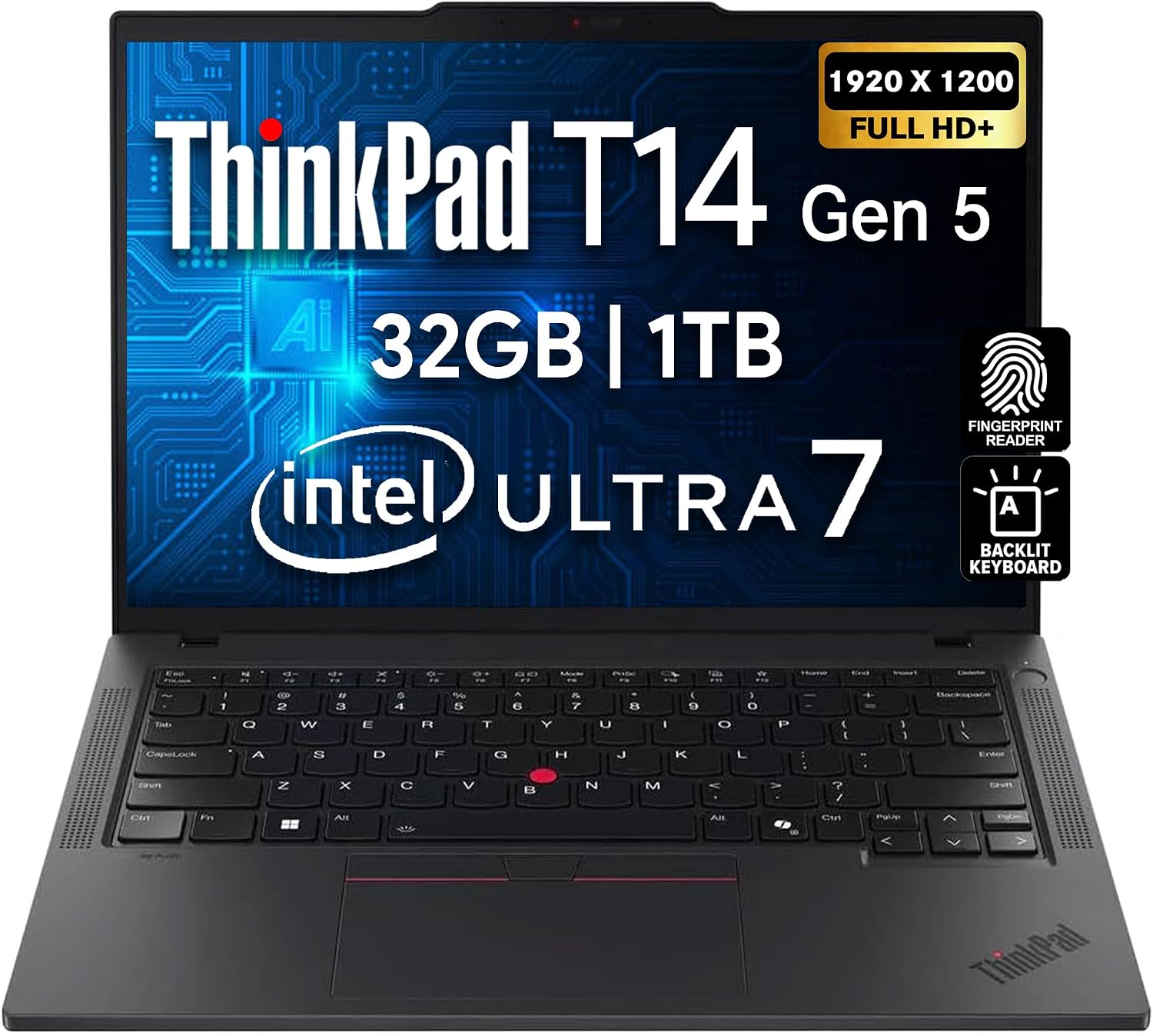 Amazon.com: Lenovo ThinkPad T14 Gen 5 AI Business Laptop, 14" FHD+ ...