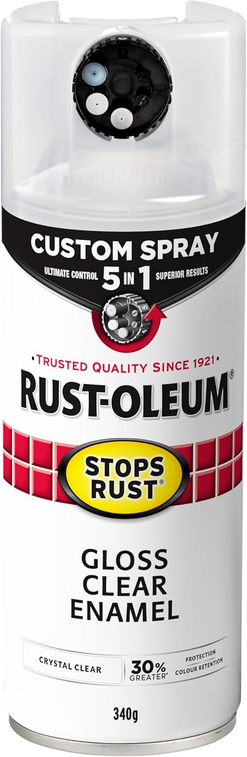 Rust-Oleum Stops Rust 5-in-1 Custom Spray, Gloss Clear, 340 g : Amazon ...