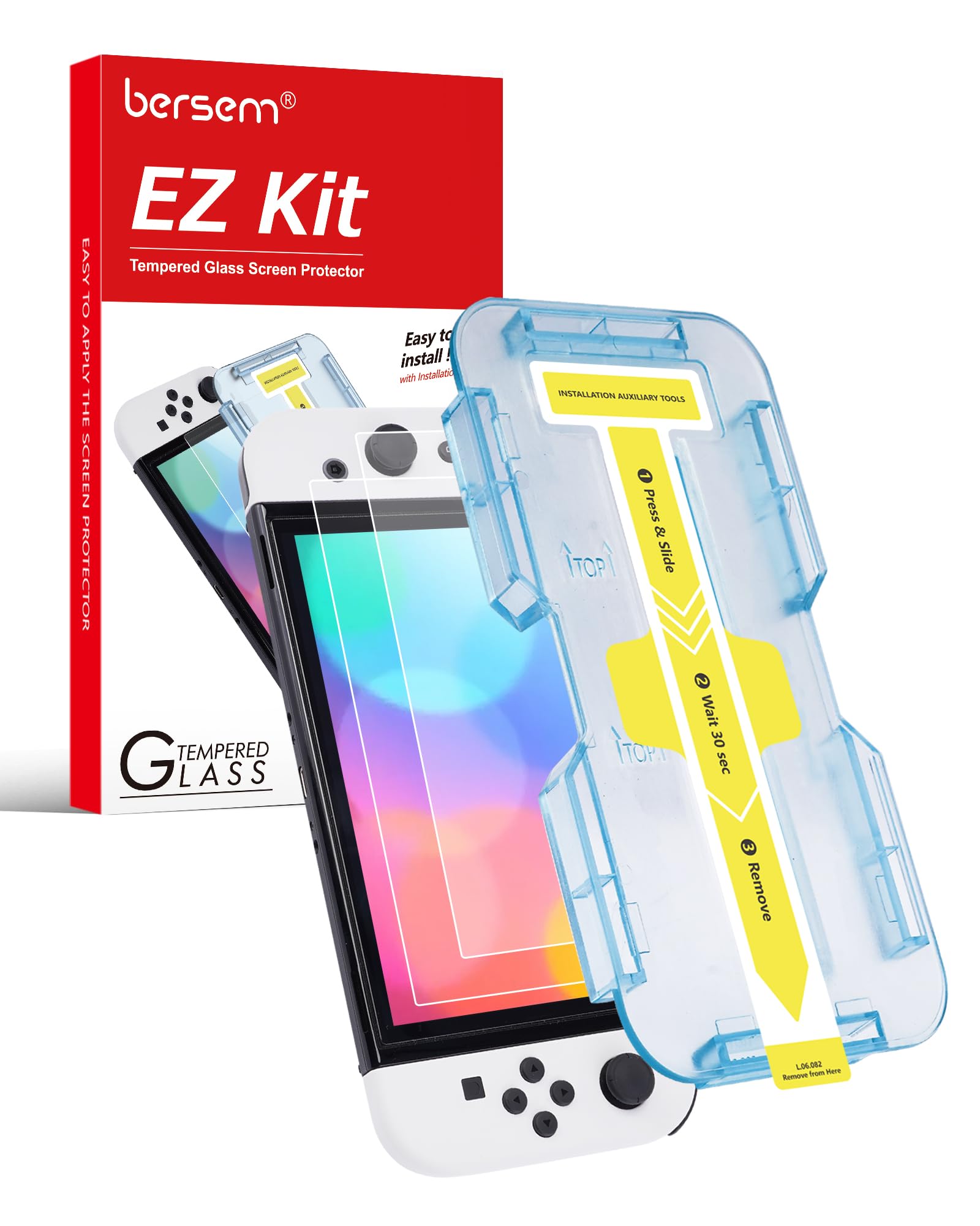 BERSEM 2 Pack Tempered Glass Screen Protector Compatible with Nintendo ...