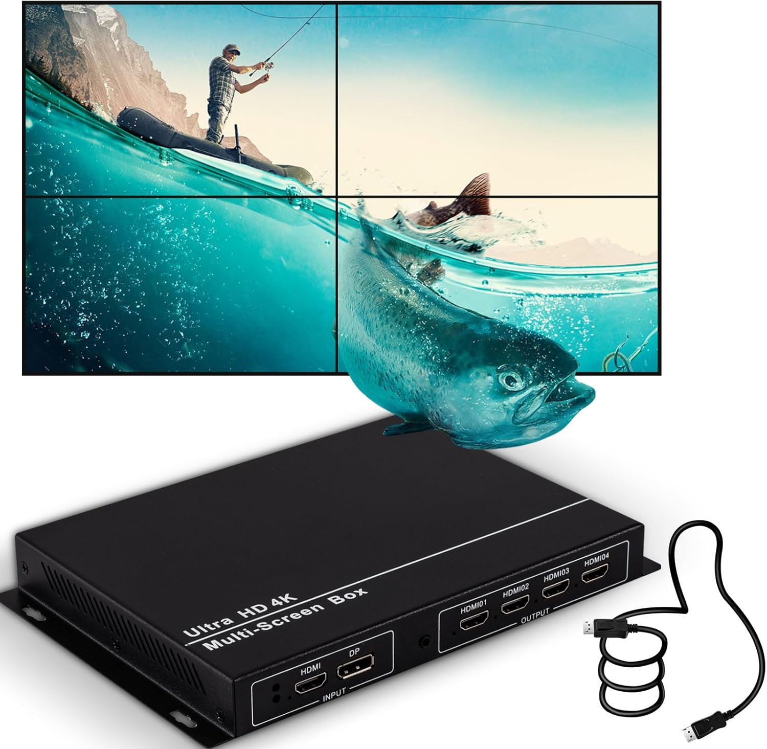 Amazon.com: Spolehli Video Wall Controller 2X2, 4K@60Hz HD Display TV ...