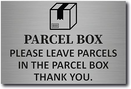 Please Leave Parcels in the Parcel Box Sign – Metal Aluminium Plaque ...
