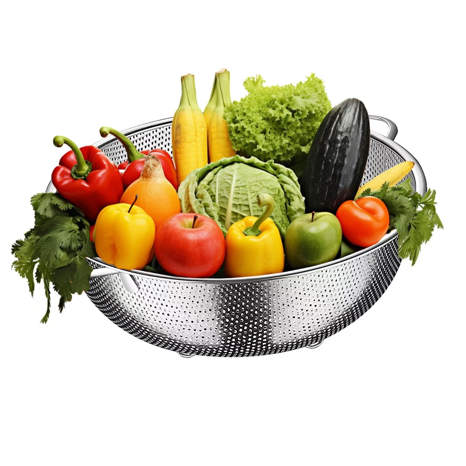 Amazon.com: JIDSPWLS Stainless Steel Colander, 3-Quart Micro-Perforated ...